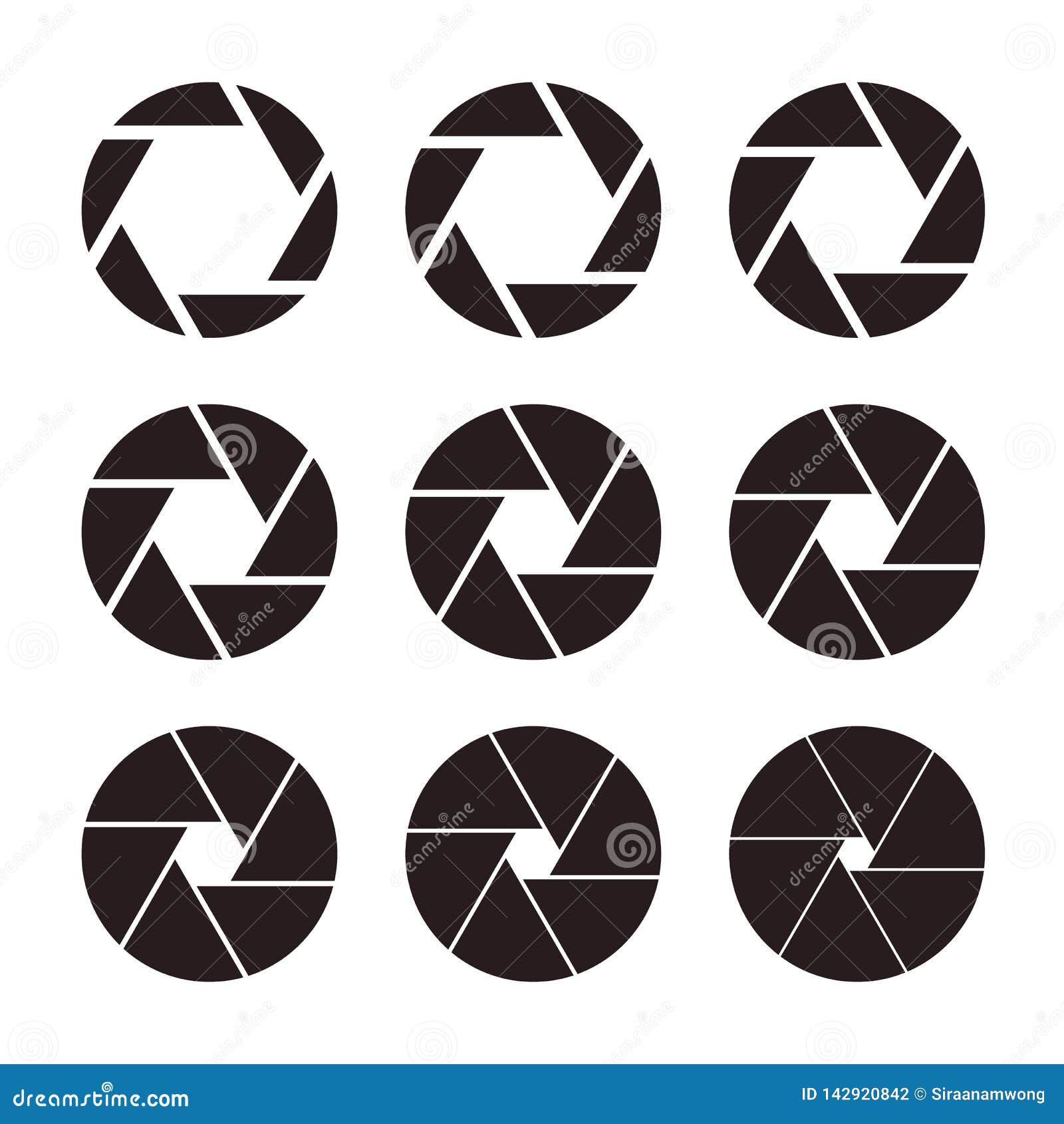 Camera shutter aperture stock vector. Illustration of background ...