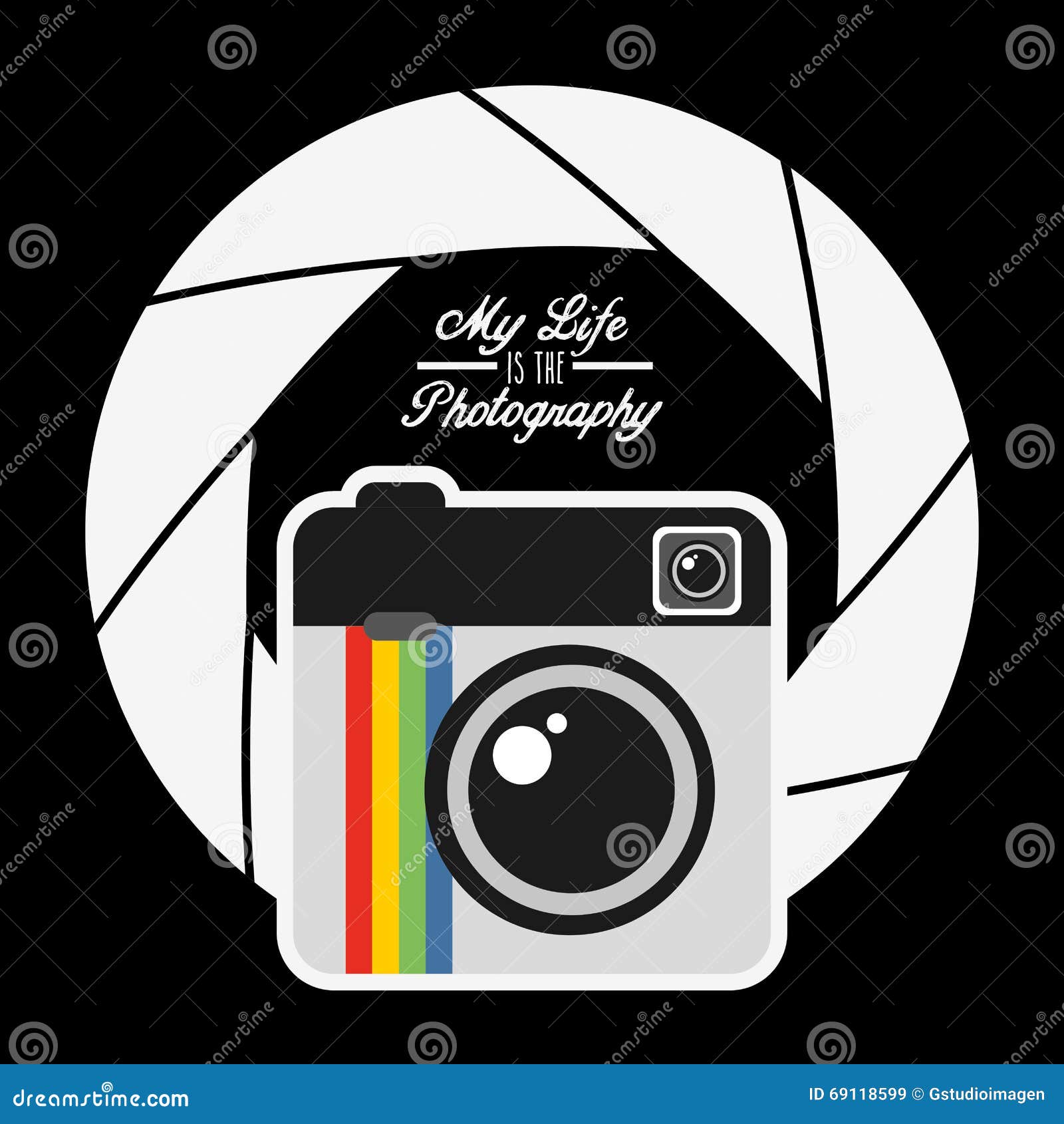Camera shutter background stock illustration. Illustration of studio ...