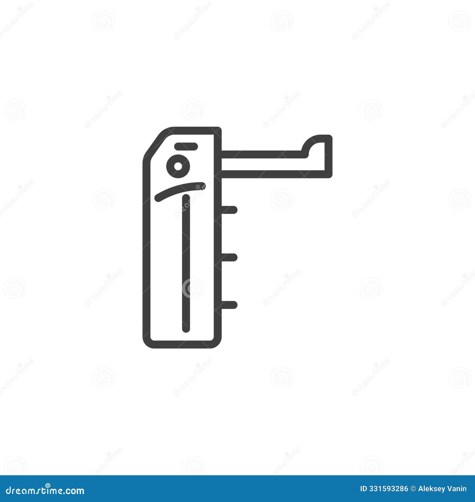Camera Shutter Button Line Icon Stock Illustration - Illustration of ...
