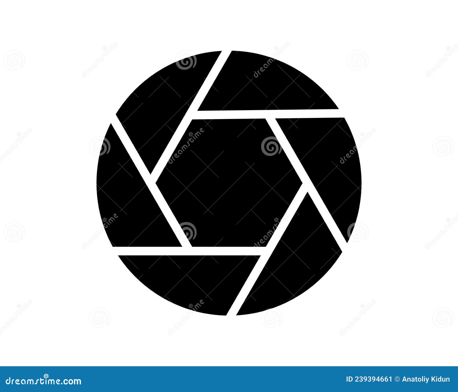 Camera Shutter Icon in Black Solid Flat Design Icon Isolated on White ...