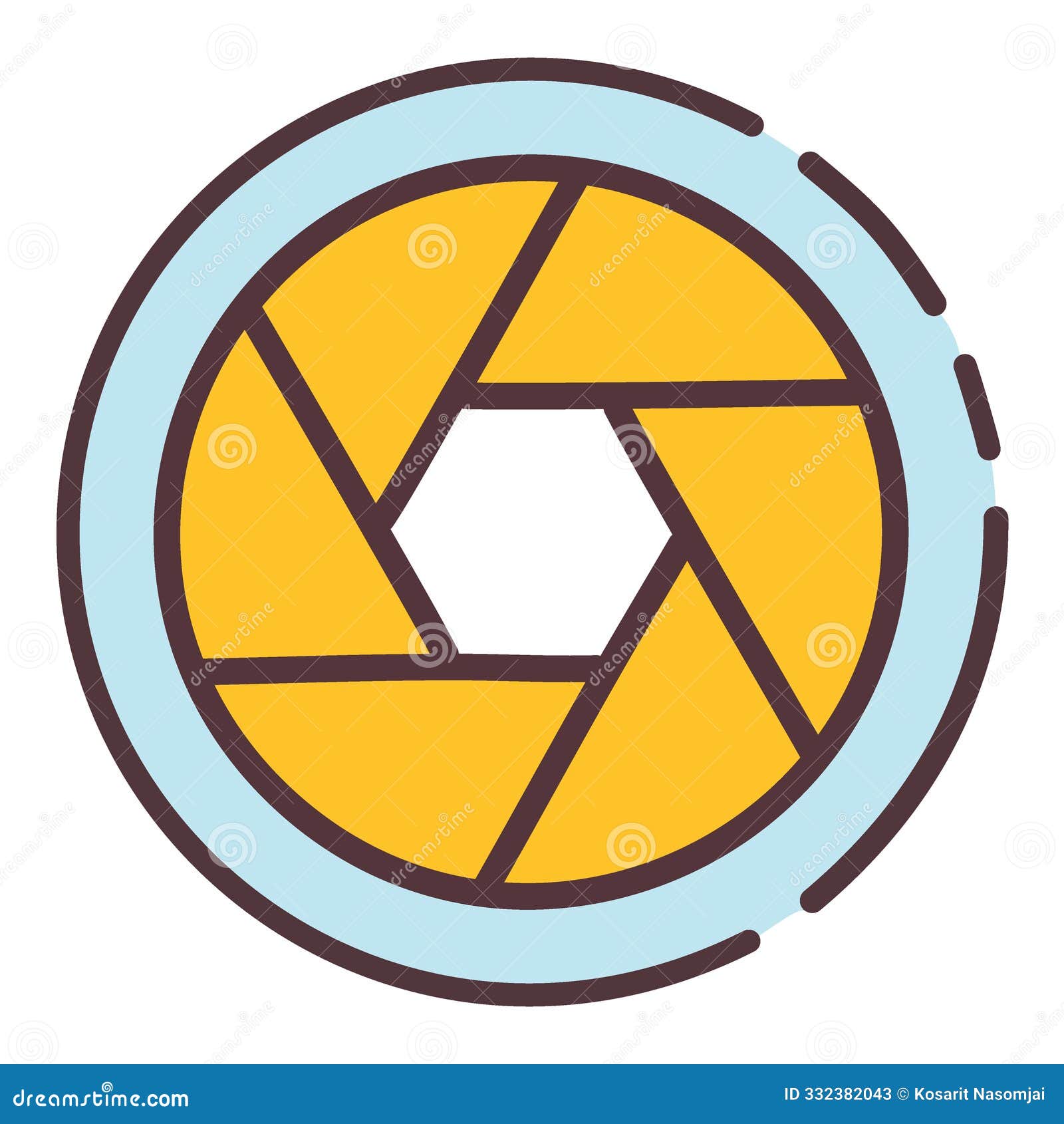 Camera Shutter Icon Design. Brightly Colored Icon Representing a Camera ...