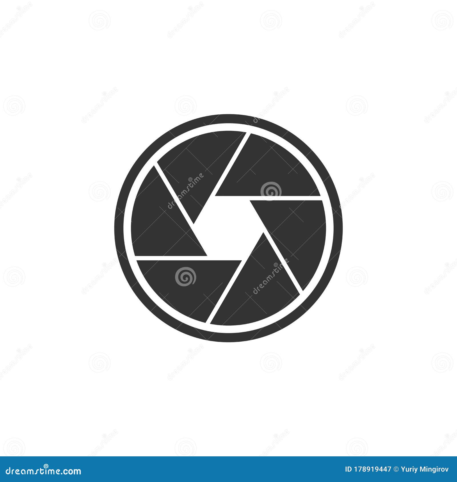 Camera Shutter Icon Isolated. Flat Design Stock Vector - Illustration ...
