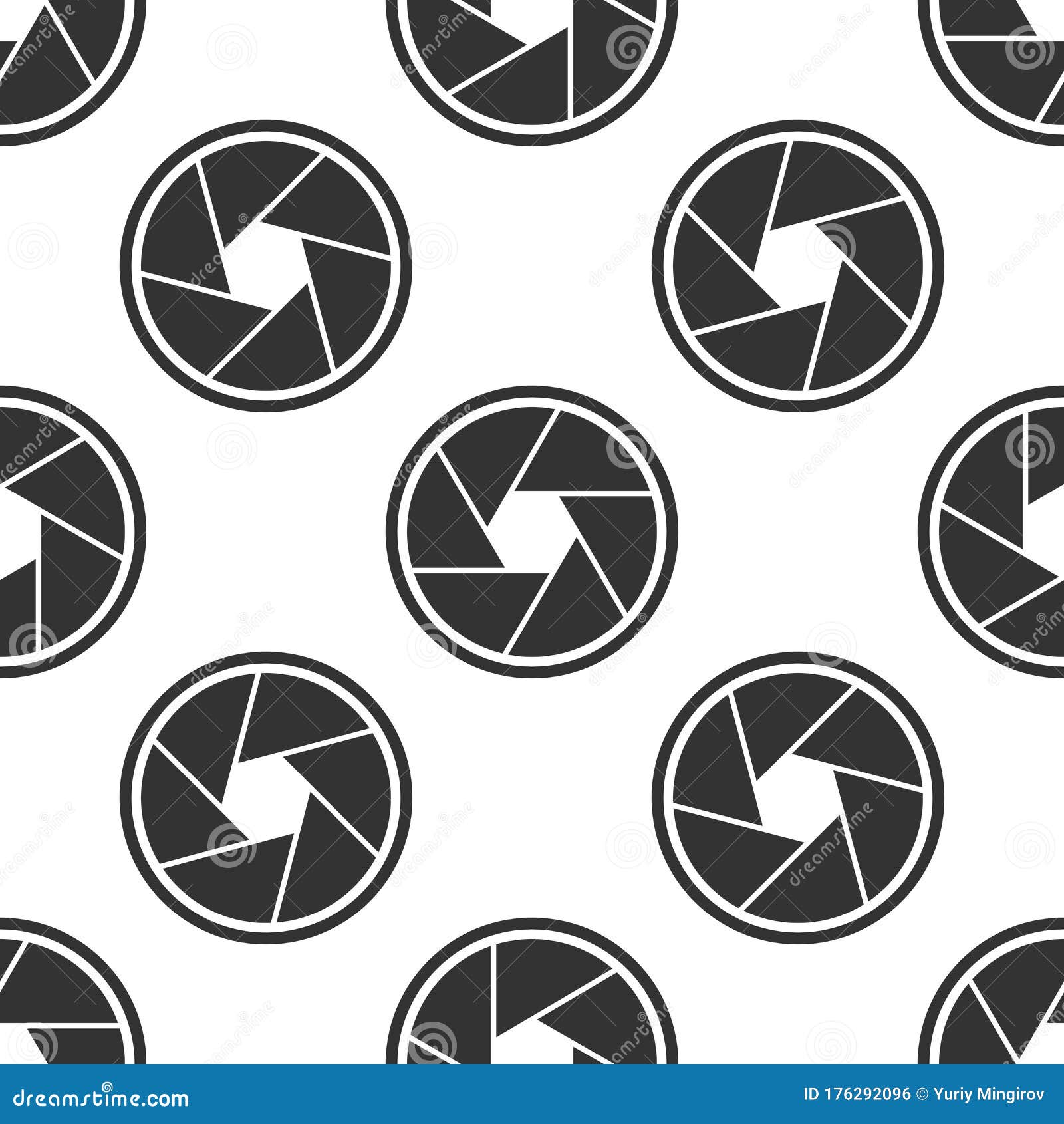 Camera Shutter Icon Seamless Pattern on White Background Stock Vector ...