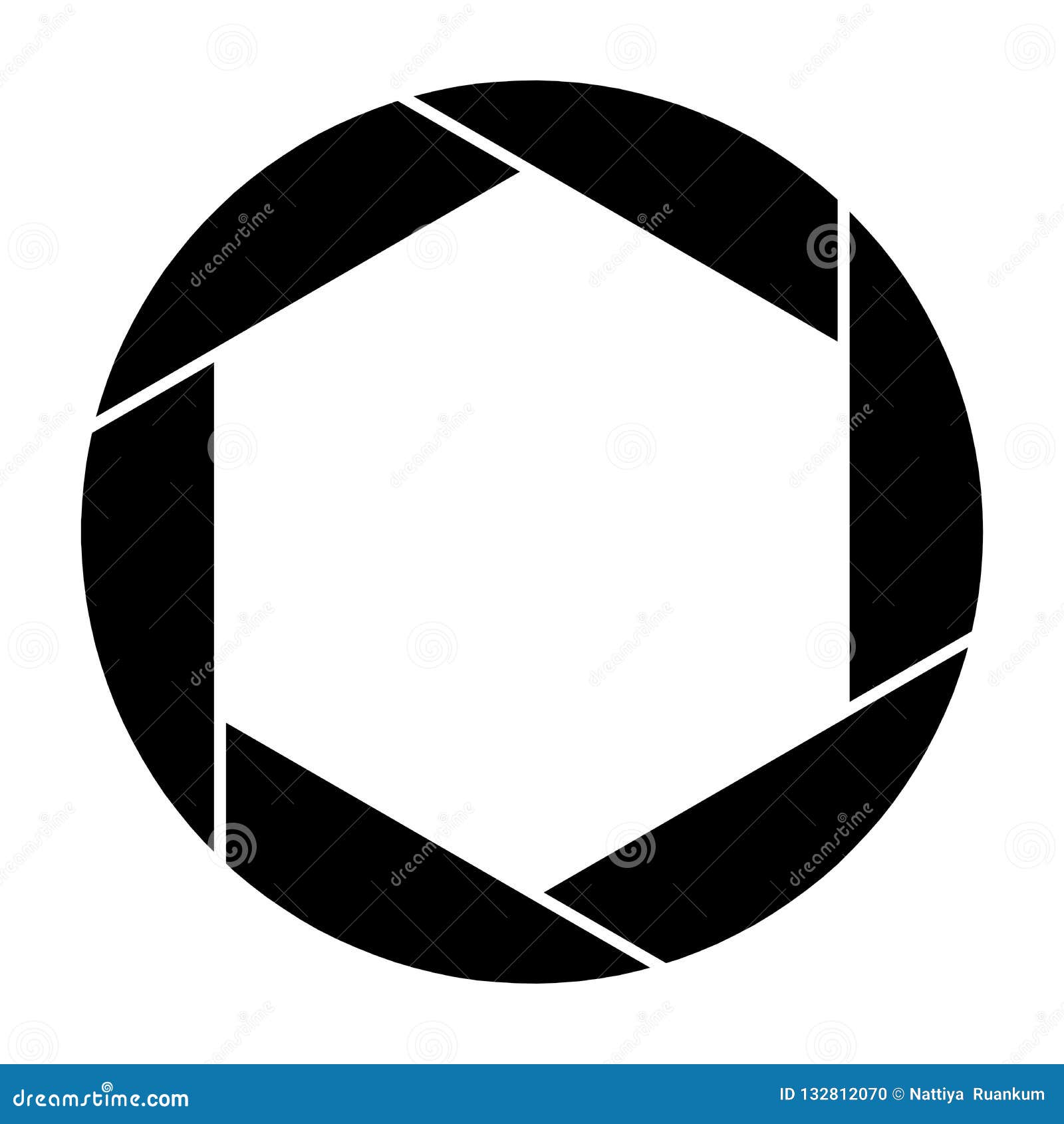 Camera Shutter Icon Symbol and Shutter Blade Vector Stock Vector ...