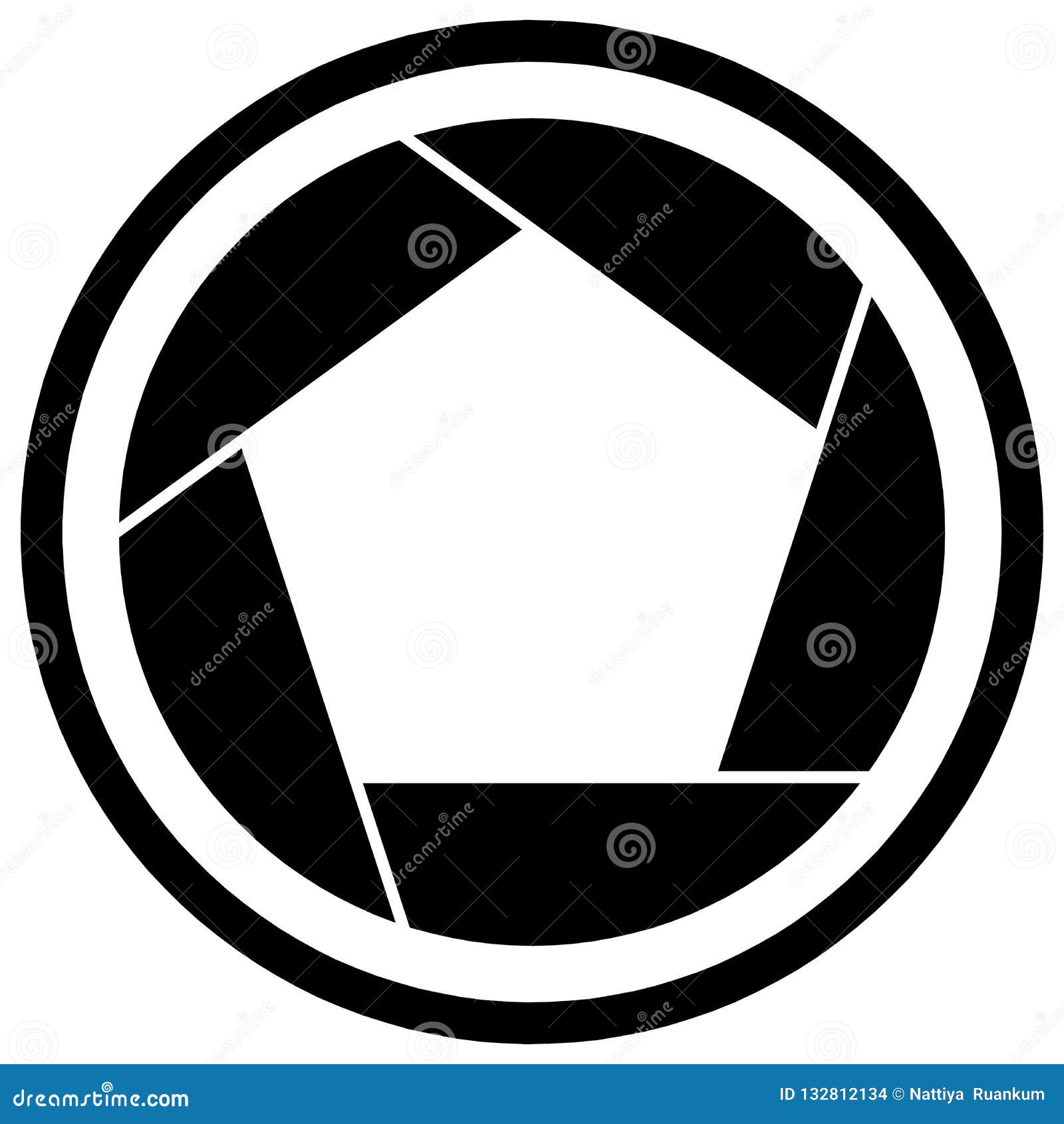 Camera Shutter Icon Symbol and Shutter Blade Vector Stock Vector ...