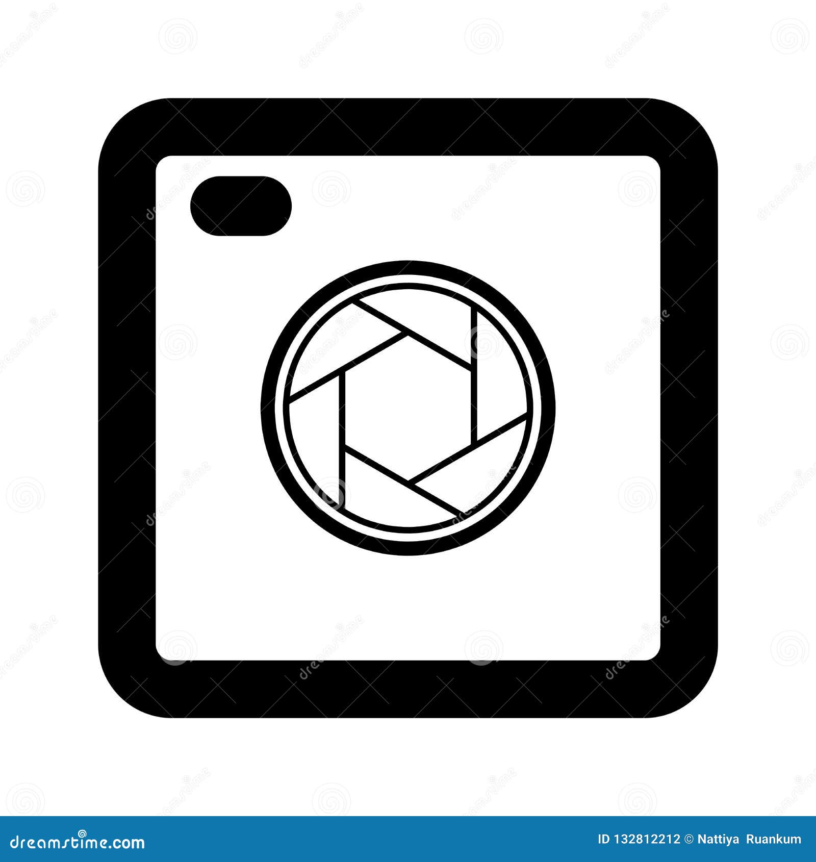 Camera Shutter Icon Symbol and Shutter Blade Vector Stock Vector ...