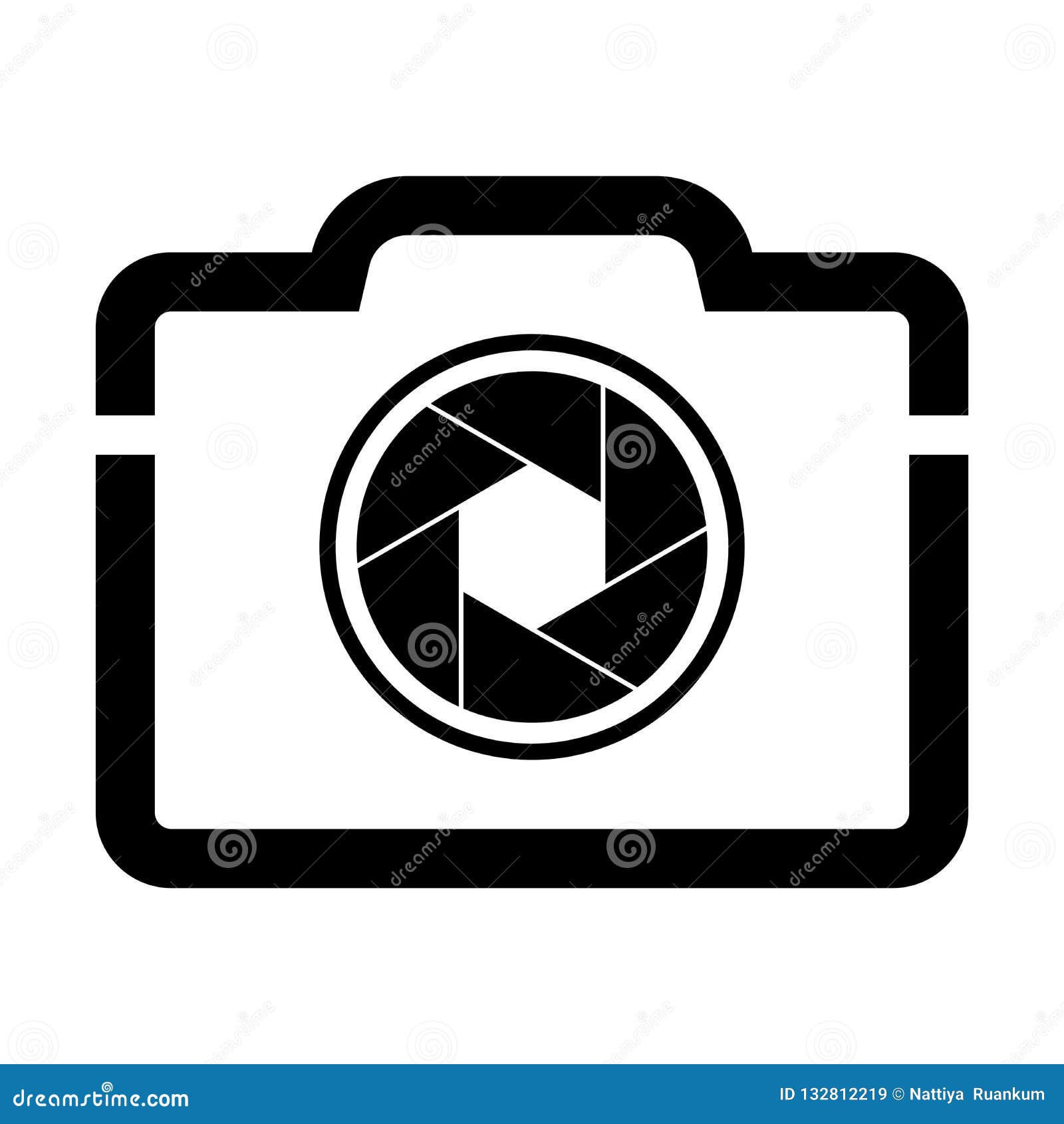 Camera Shutter Icon Symbol and Shutter Blade Vector Stock Vector ...