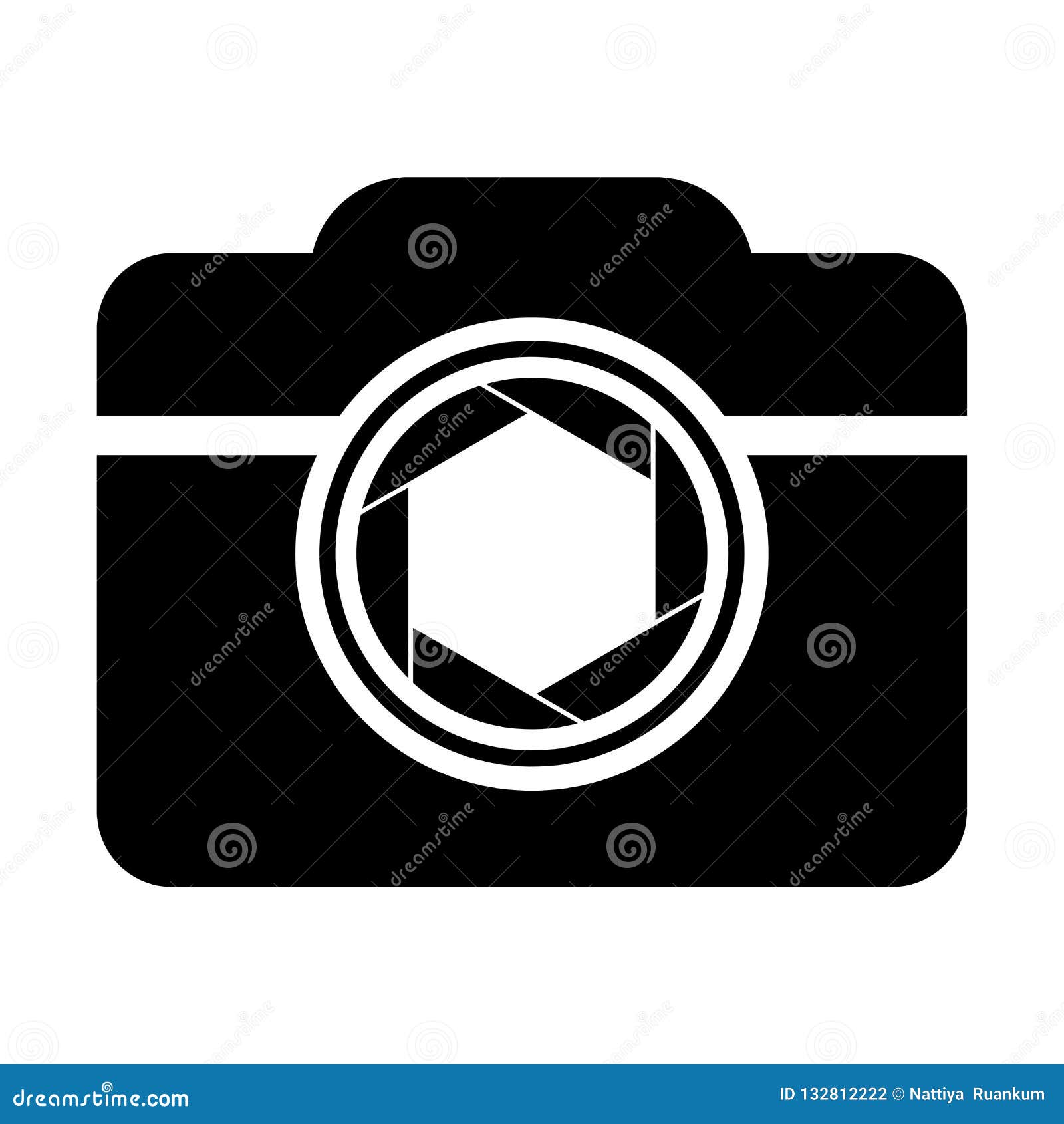 Camera Shutter Icon Symbol and Shutter Blade Vector Stock Vector ...