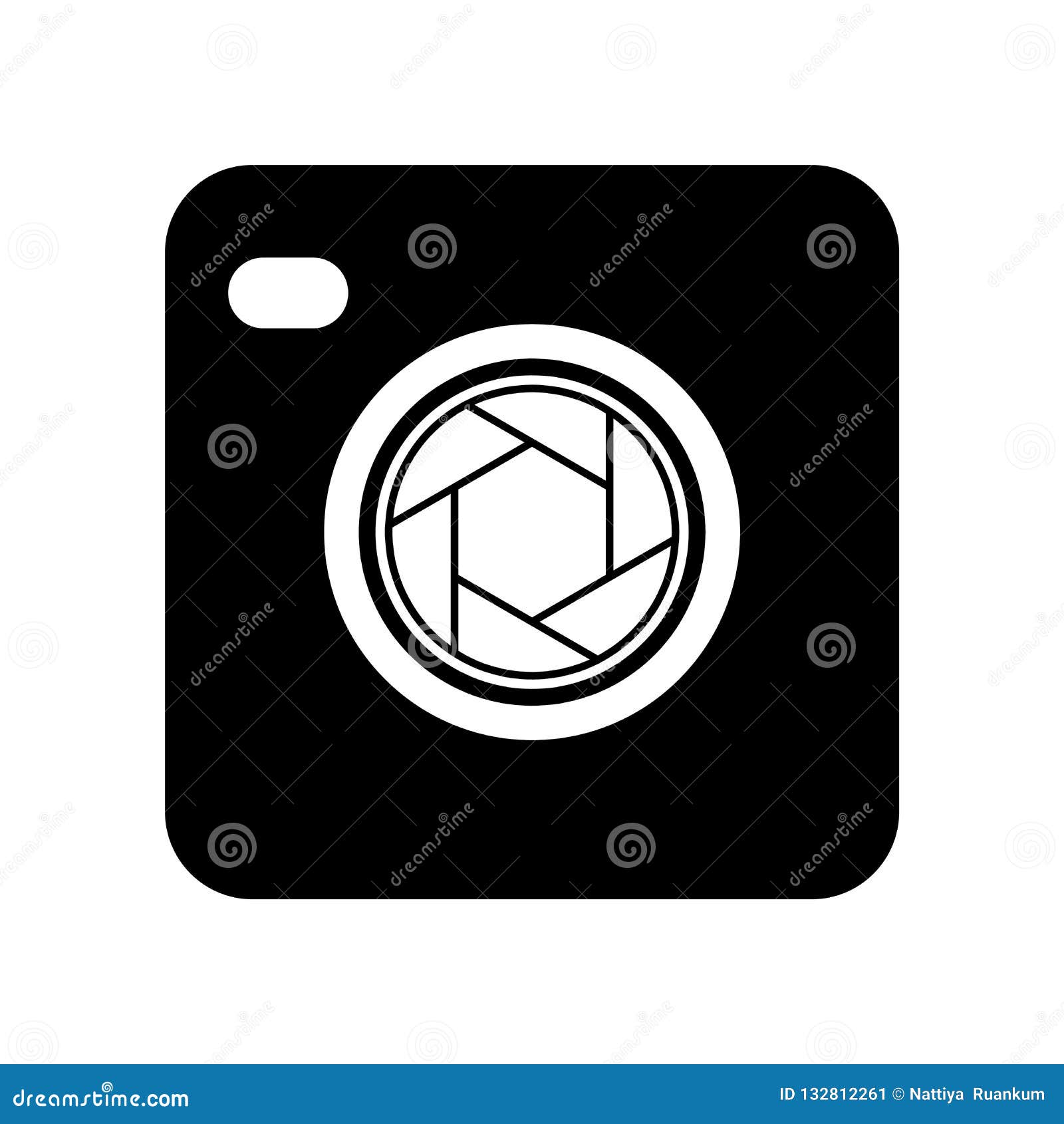 Camera Shutter Icon Symbol and Shutter Blade Vector Stock Vector ...