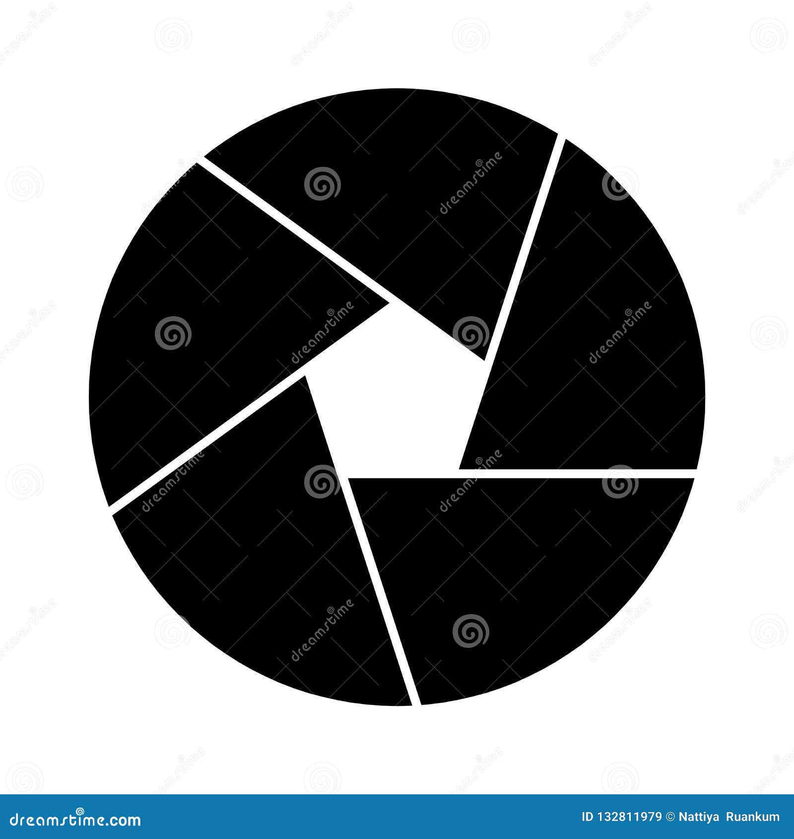 Camera Shutter Icon Symbol and Shutter Blade Vector Stock Vector ...