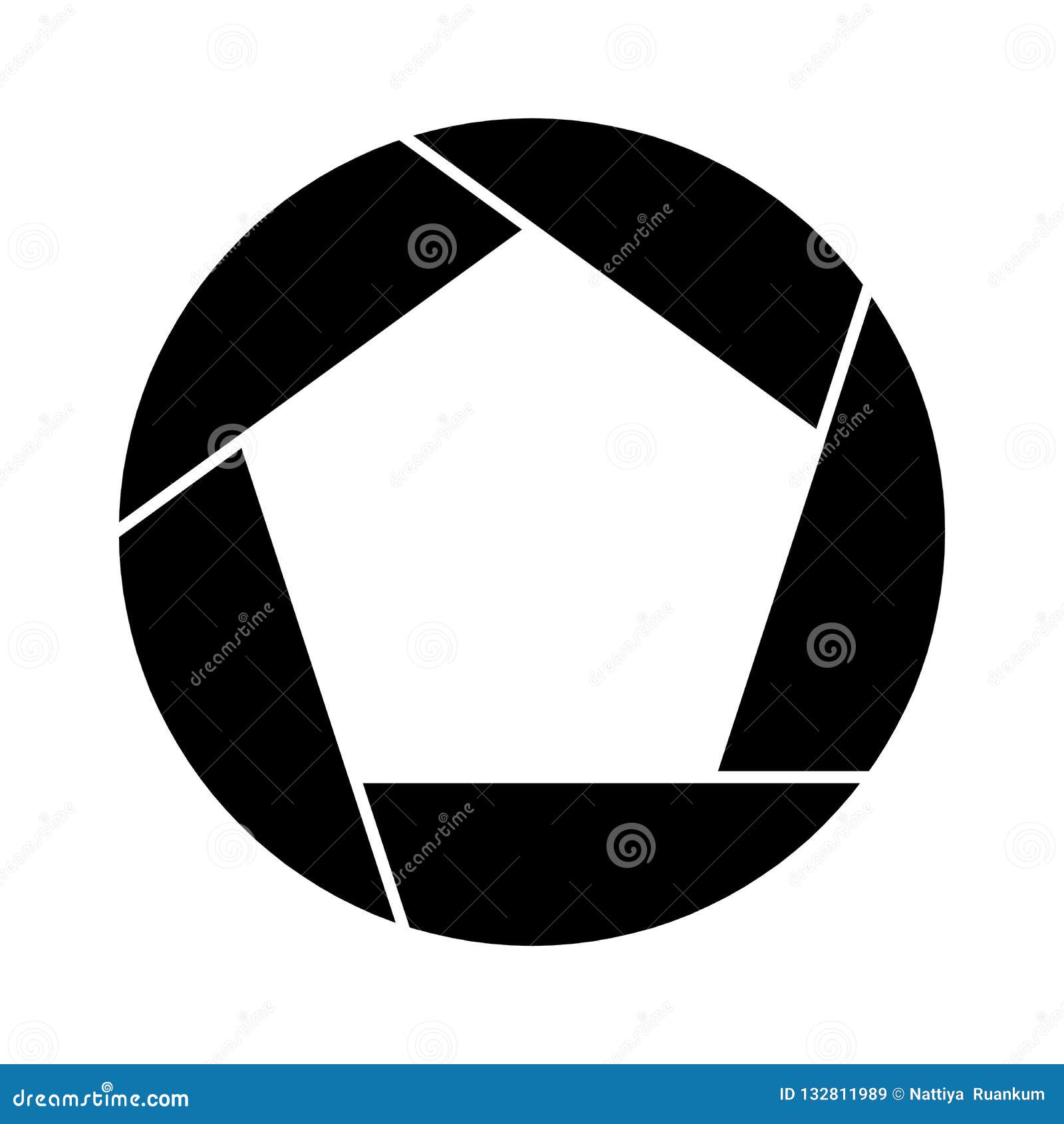 Camera Shutter Icon Symbol and Shutter Blade Vector Stock Vector ...