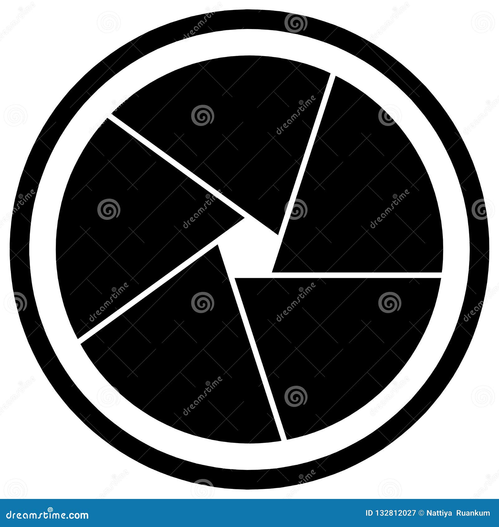 Camera Shutter Icon Symbol and Shutter Blade Vector Stock Vector ...