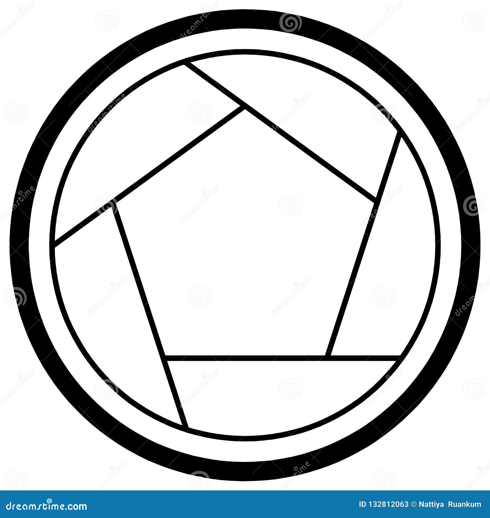 Camera Shutter Icon Symbol and Shutter Blade Vector Stock Vector ...