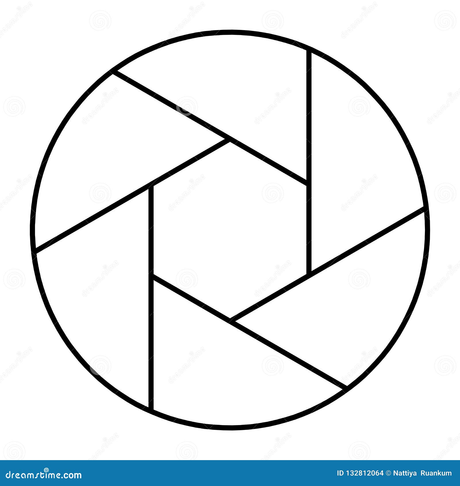 Camera Shutter Icon Symbol and Shutter Blade Vector Stock Vector ...