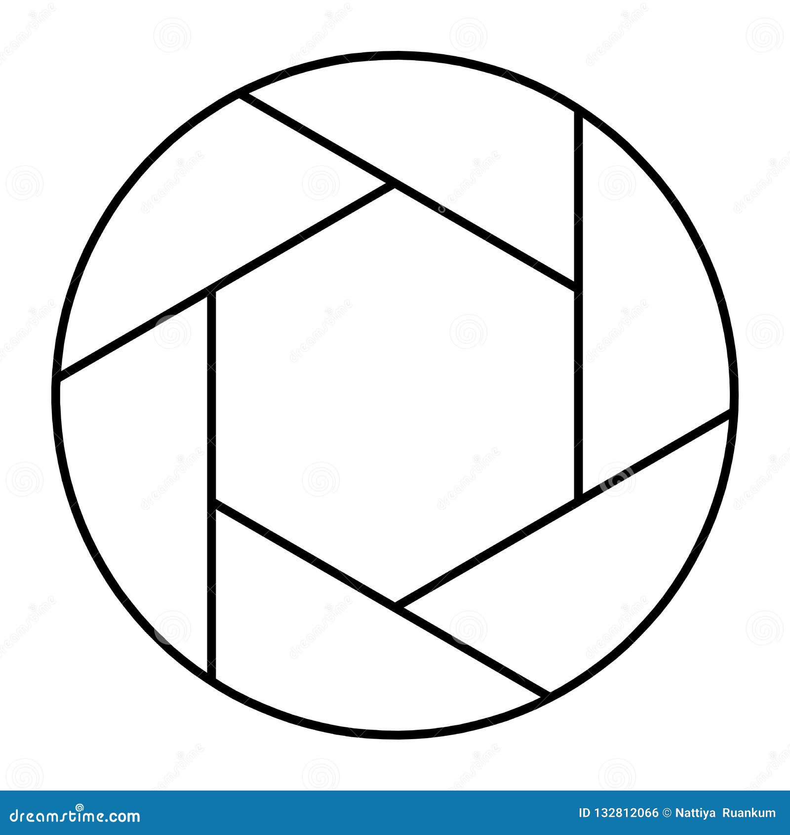 Camera Shutter Icon Symbol and Shutter Blade Vector Stock Vector ...