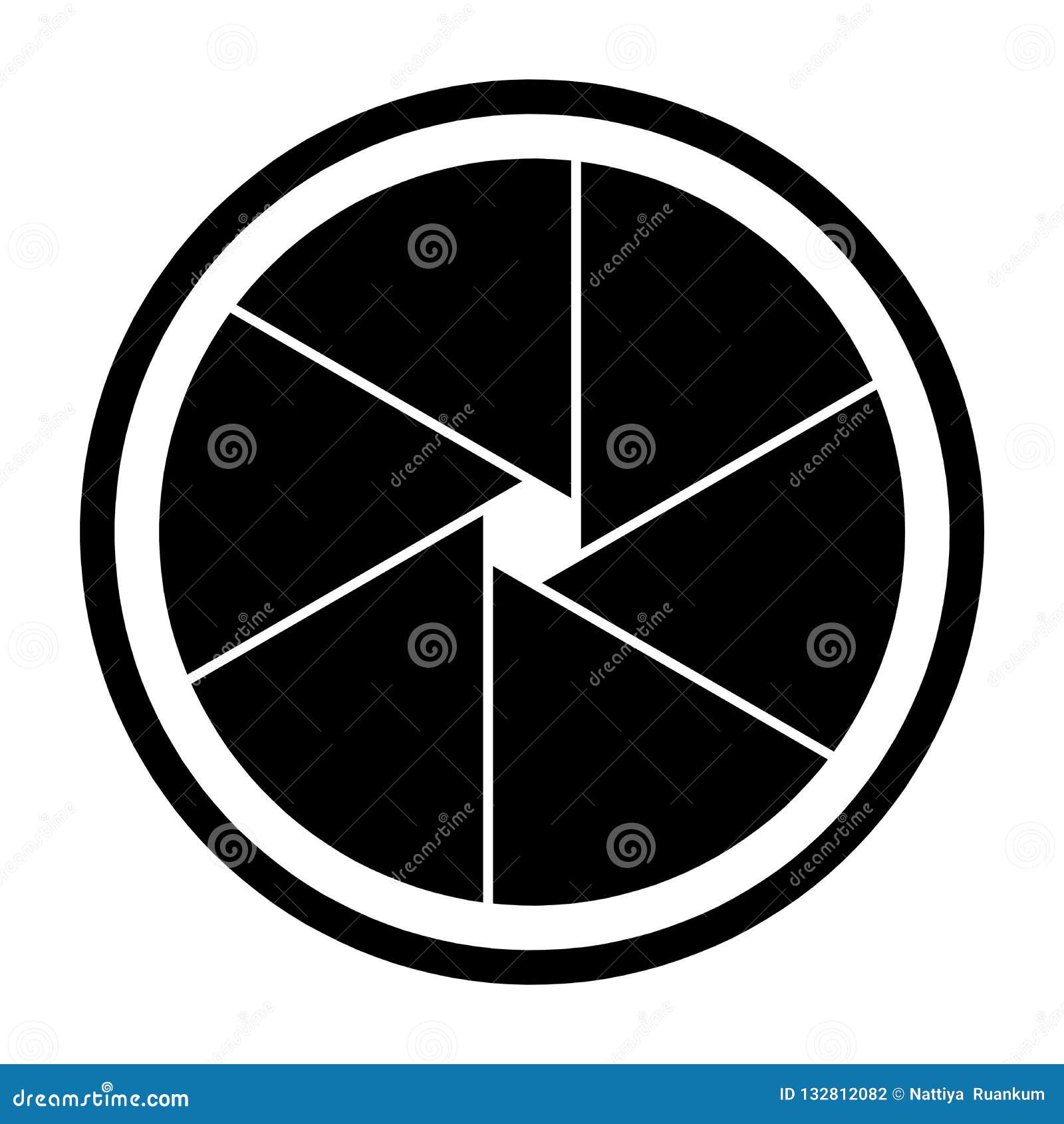 Camera Shutter Icon Symbol and Shutter Blade Vector Stock Vector ...