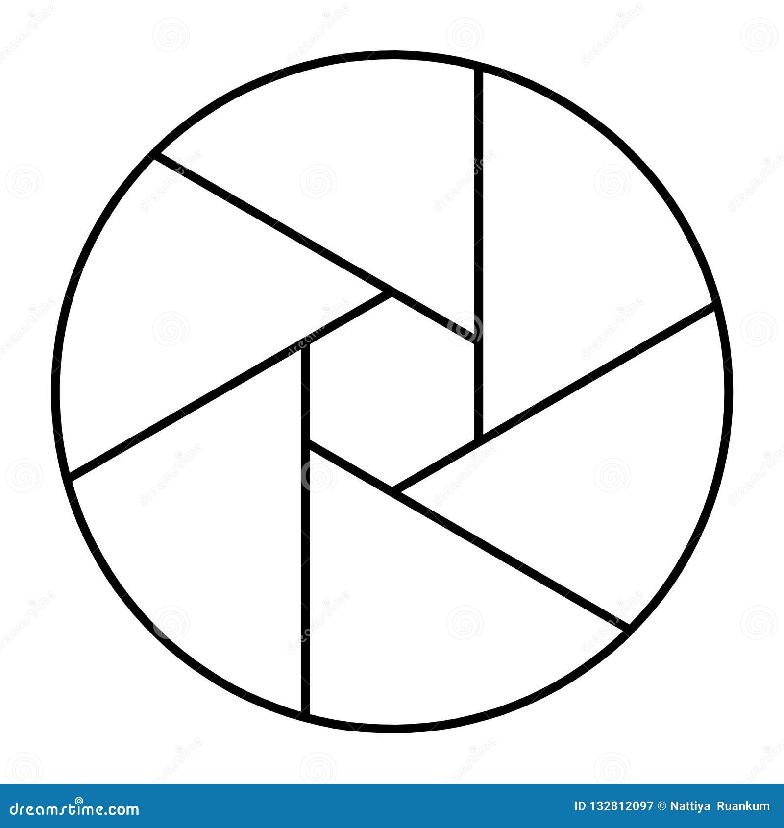 Camera Shutter Icon Symbol and Shutter Blade Vector Stock Vector ...