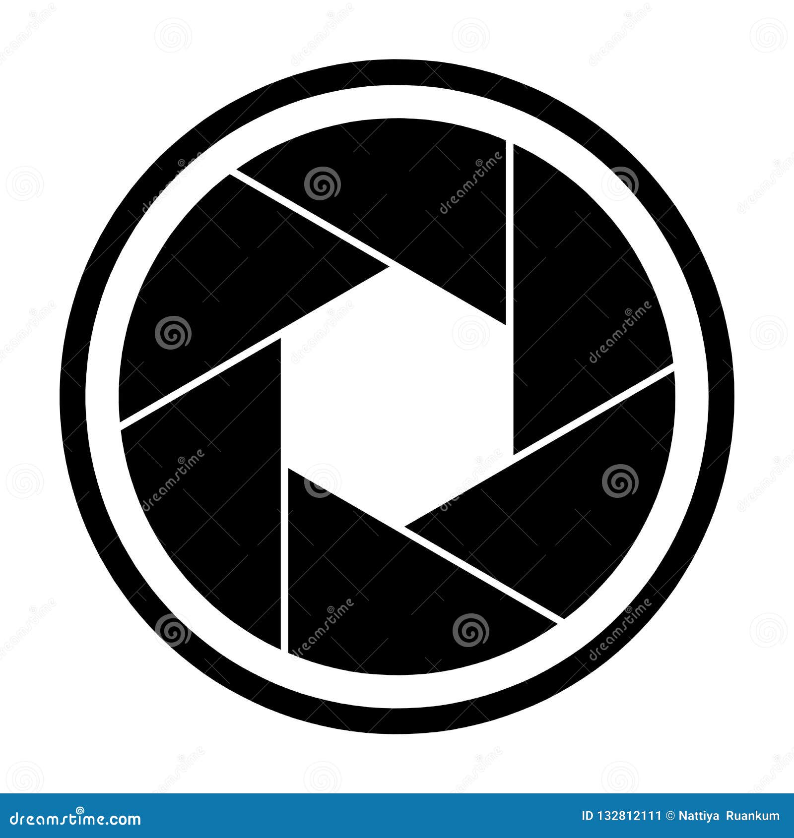 Camera Shutter Icon Symbol and Shutter Blade Vector Stock Vector ...