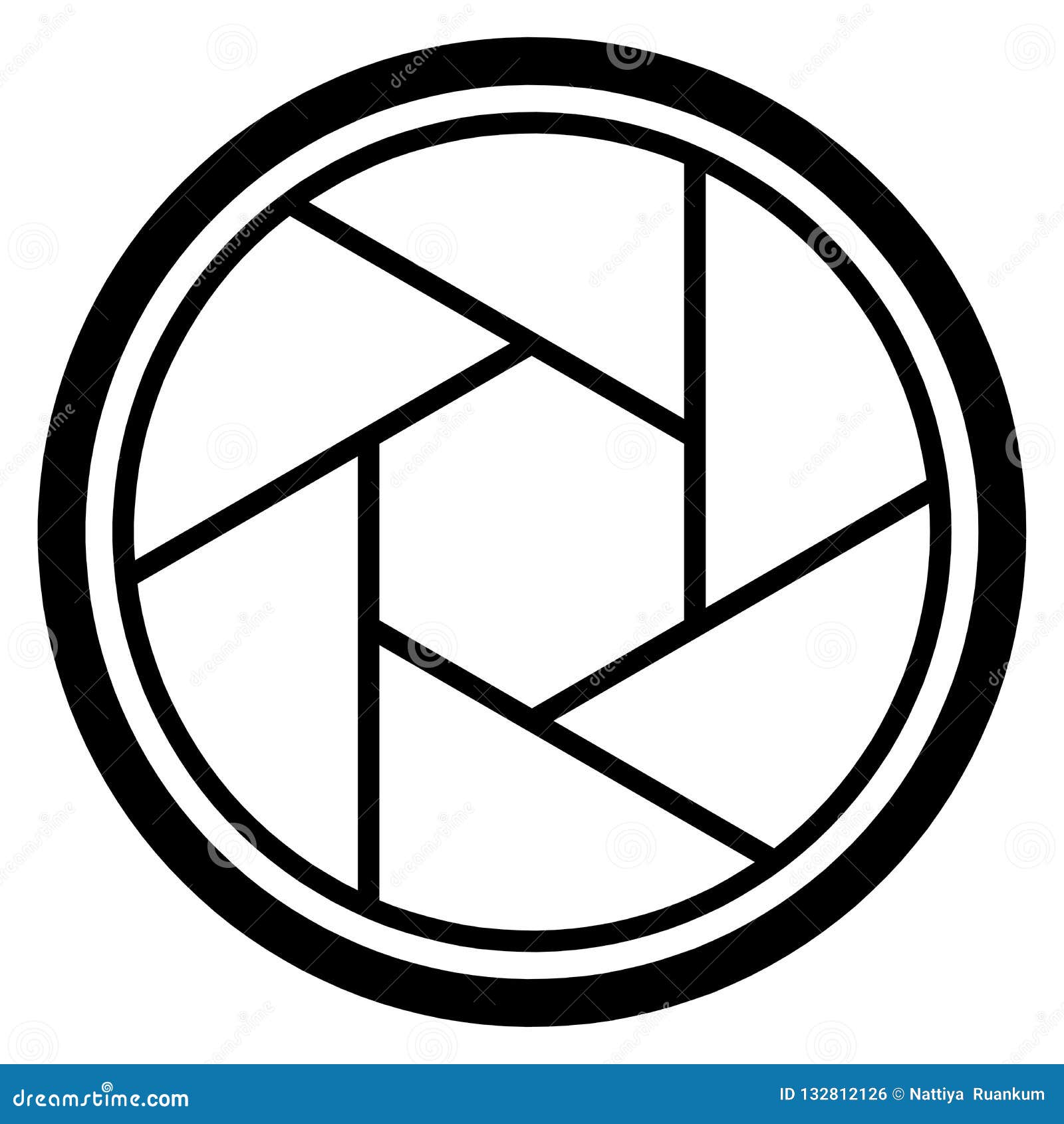 Camera Shutter Icon Symbol and Shutter Blade Vector Stock Vector ...