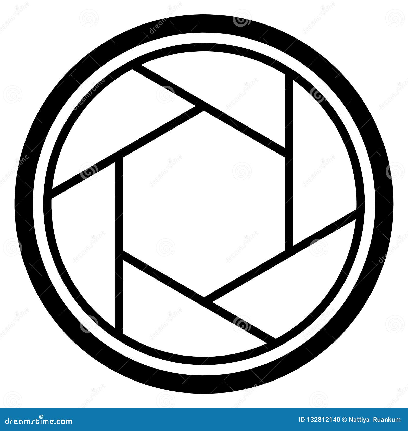 Camera Shutter Icon Symbol and Shutter Blade Vector Stock Vector ...