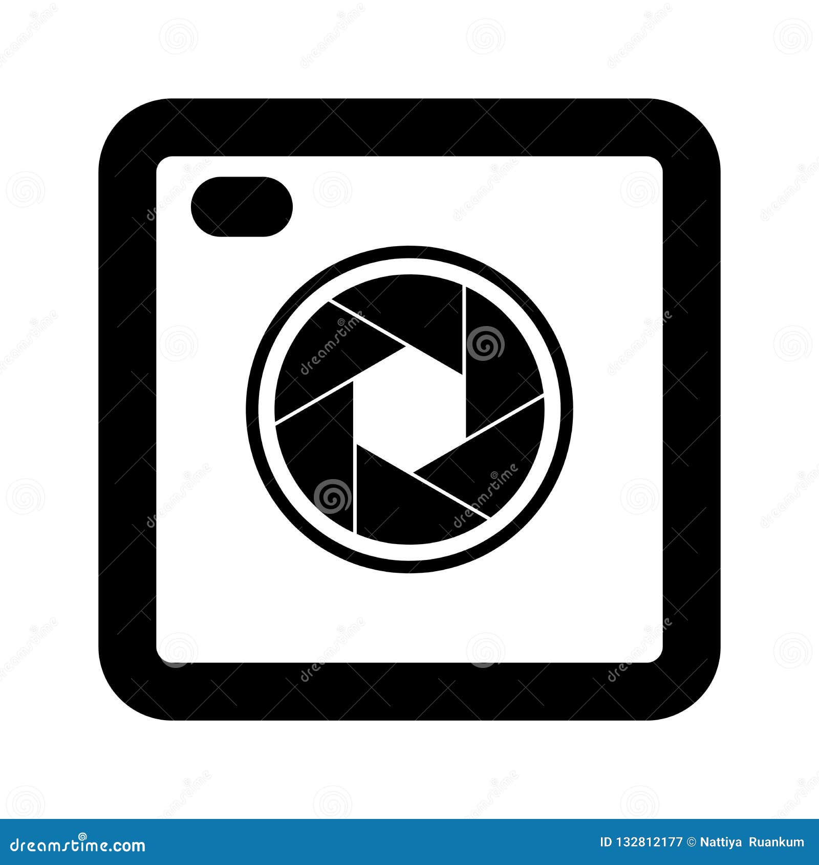 Camera Shutter Icon Symbol and Shutter Blade Vector Stock Vector ...