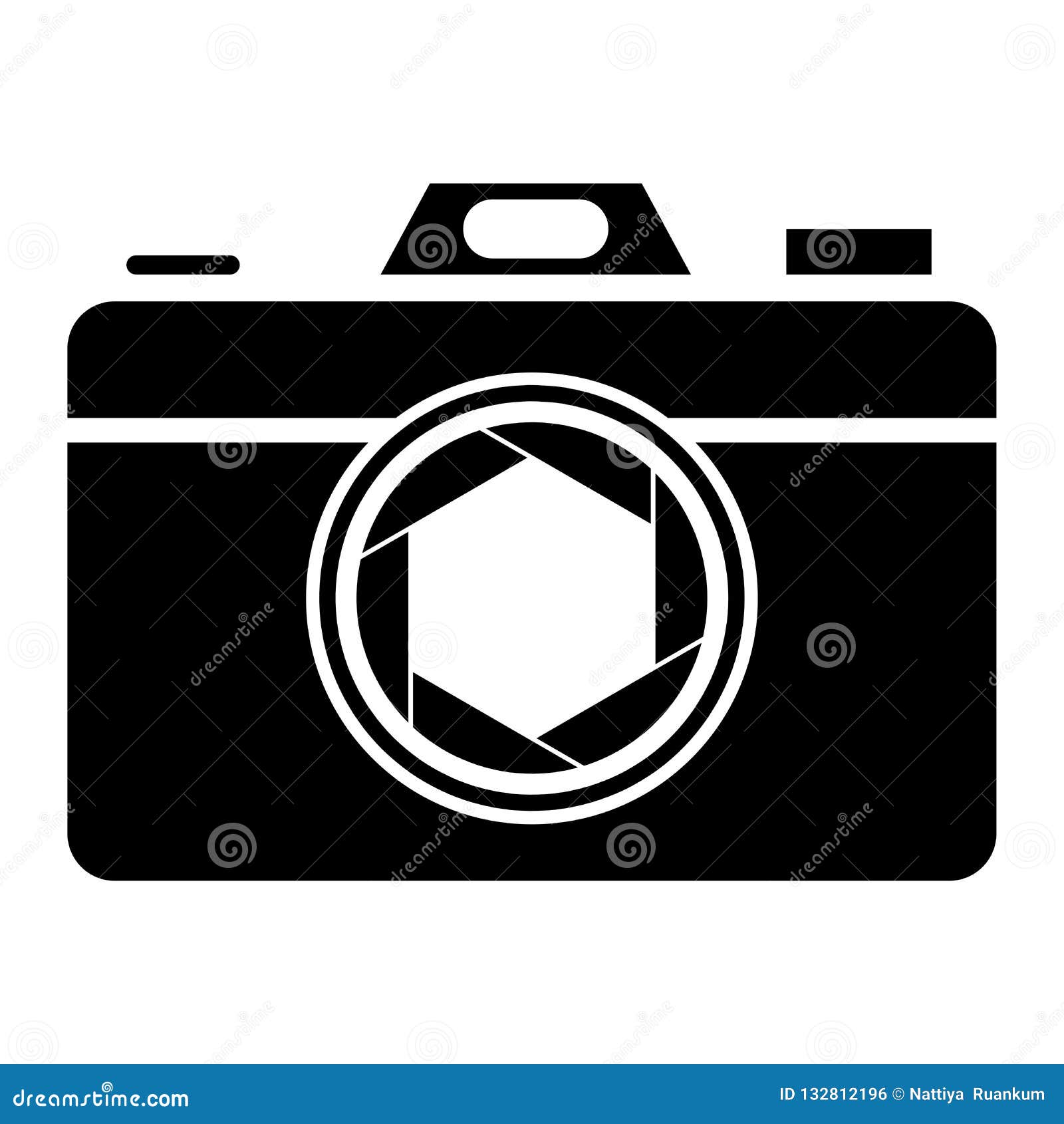 Camera Shutter Icon Symbol and Shutter Blade Vector Stock Vector ...
