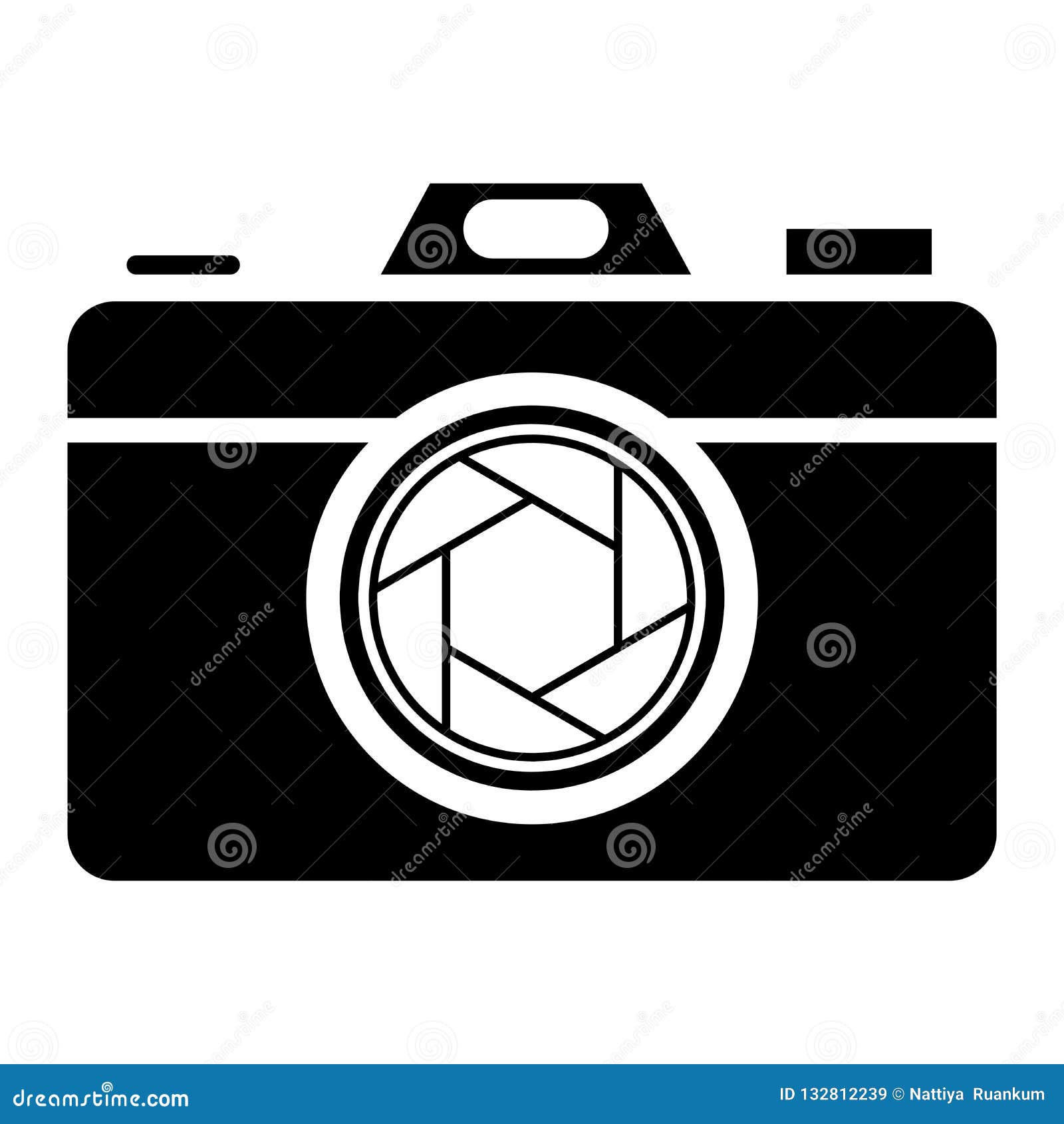 Camera Shutter Icon Symbol and Shutter Blade Vector Stock Vector ...