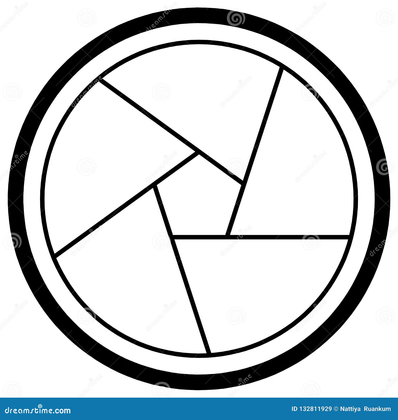 Camera Shutter Icon Symbol and Shutter Blade Vector Stock Vector ...