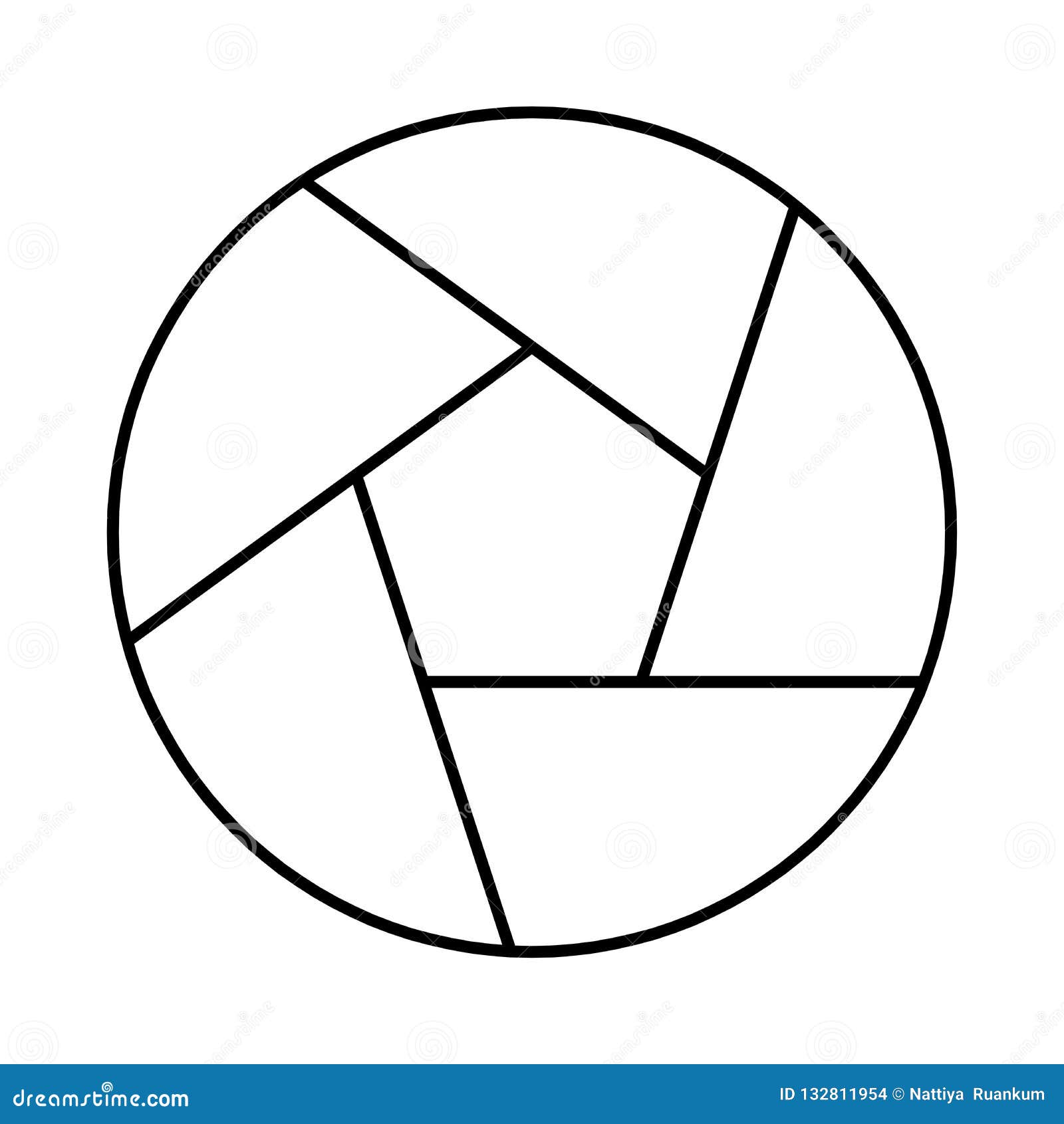 Camera Shutter Icon Symbol and Shutter Blade Vector Stock Vector ...