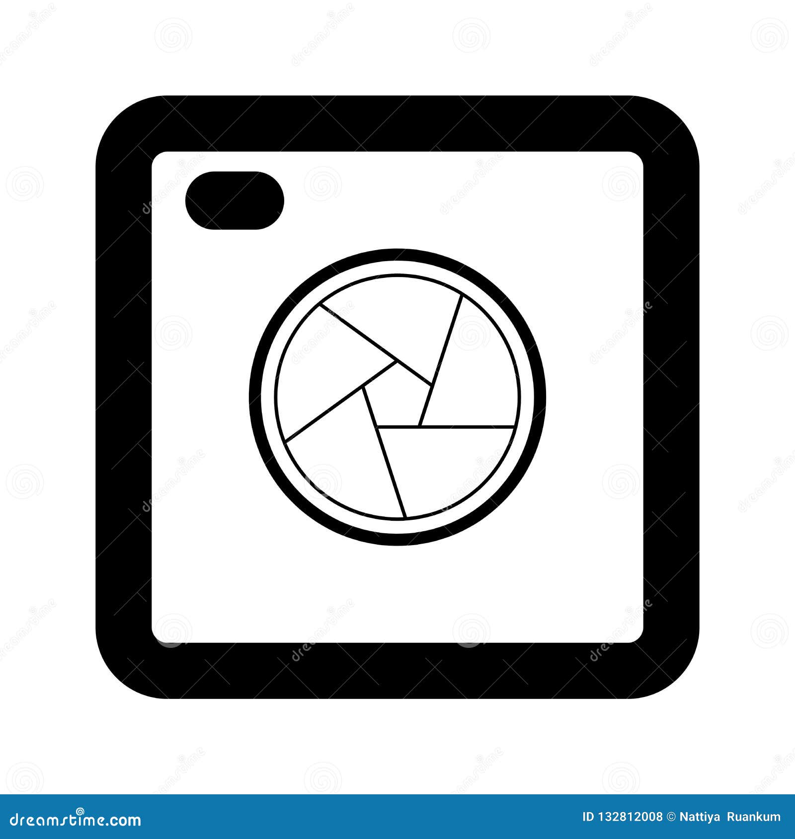 Camera Shutter Icon Symbol and Shutter Blade Vector Stock Vector ...