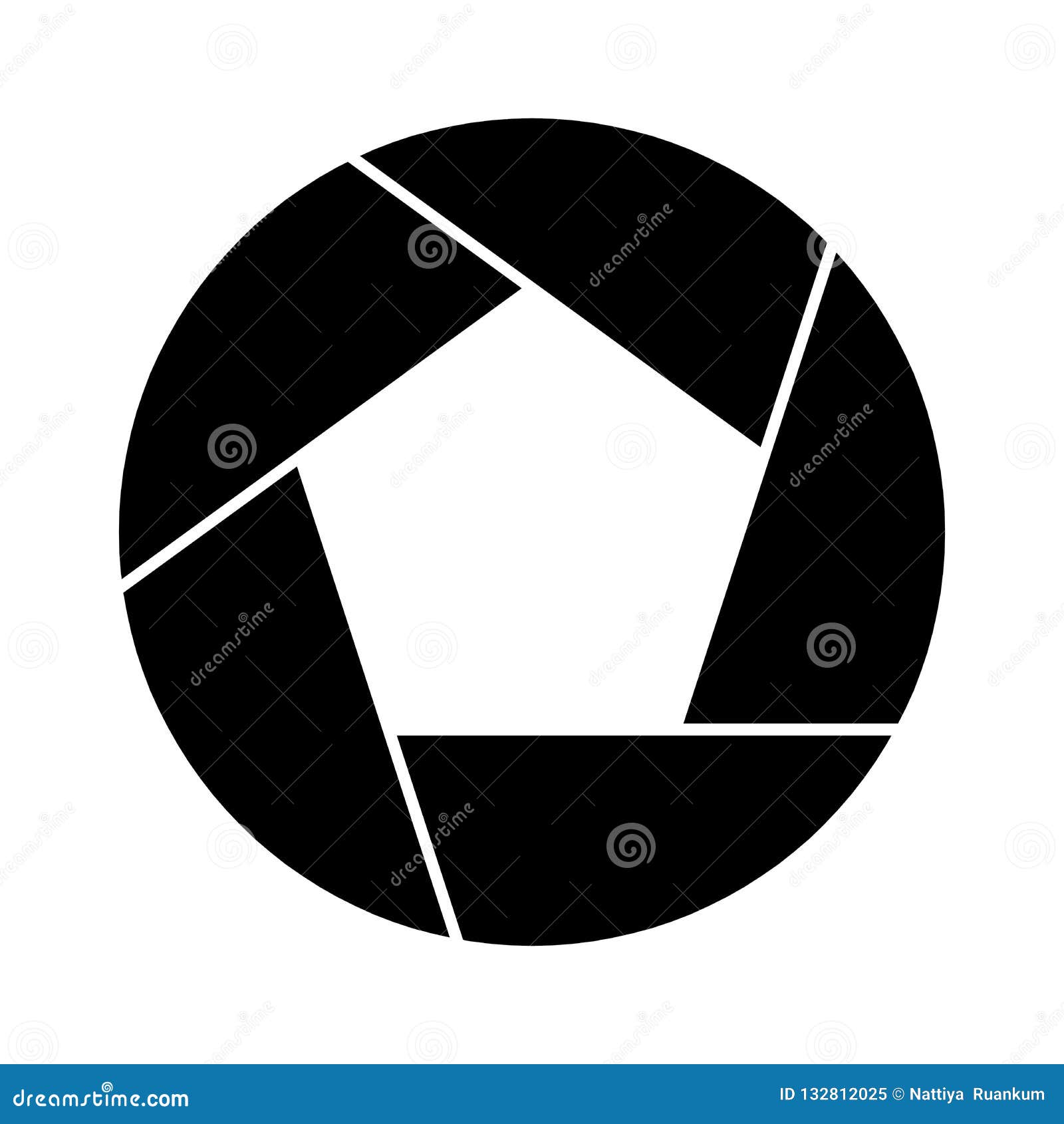 Camera Shutter Icon Symbol and Shutter Blade Vector Stock Vector ...