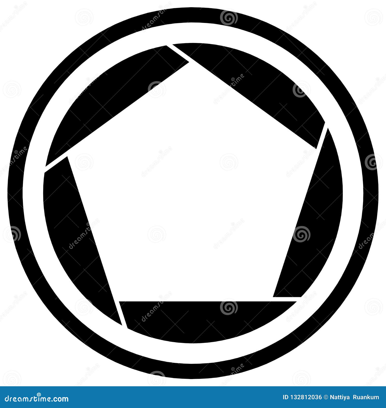 Camera Shutter Icon Symbol and Shutter Blade Vector Stock Vector ...