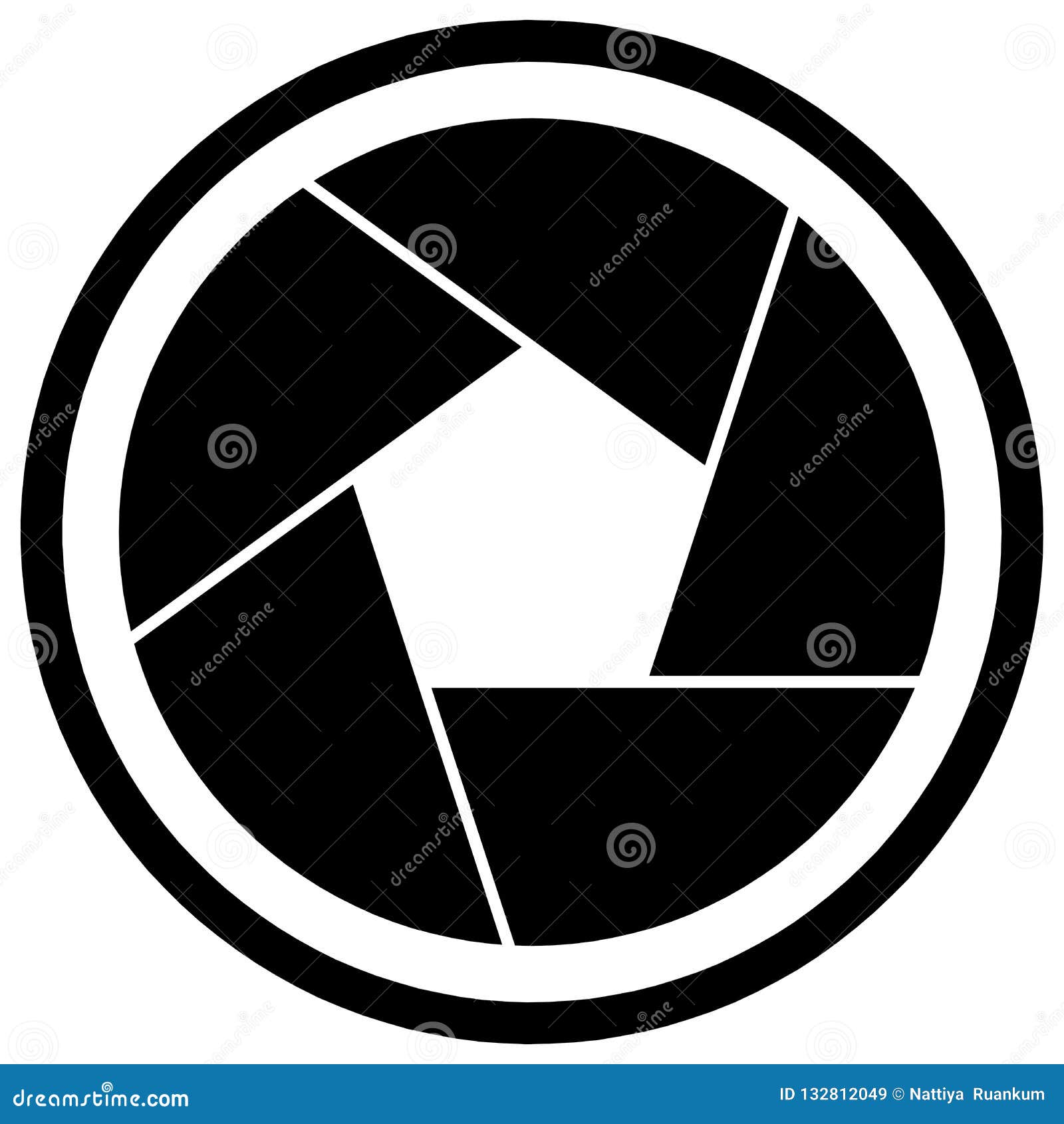 Camera Shutter Icon Symbol and Shutter Blade Vector Stock Vector ...