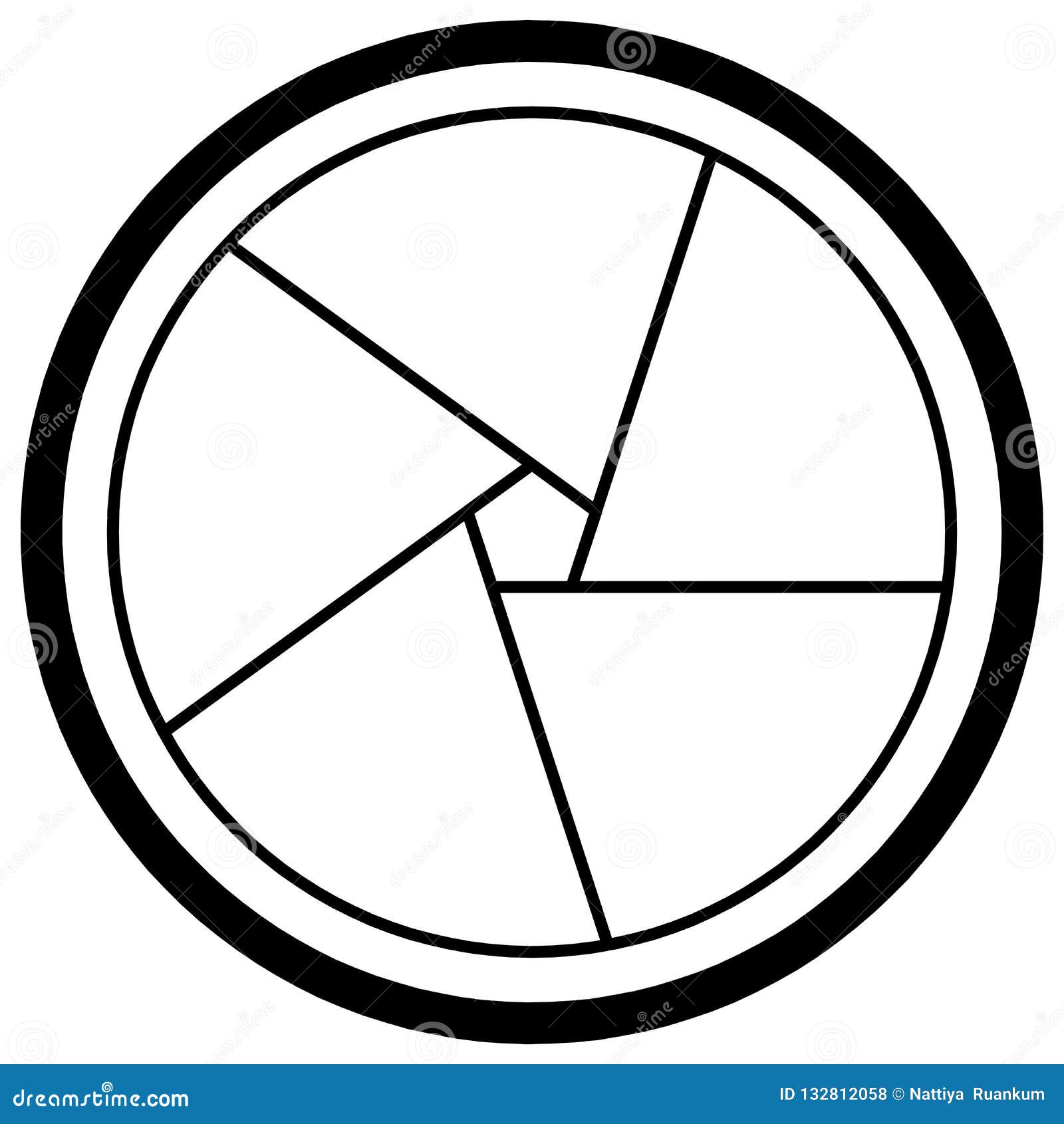 Camera Shutter Icon Symbol and Shutter Blade Vector Stock Vector ...
