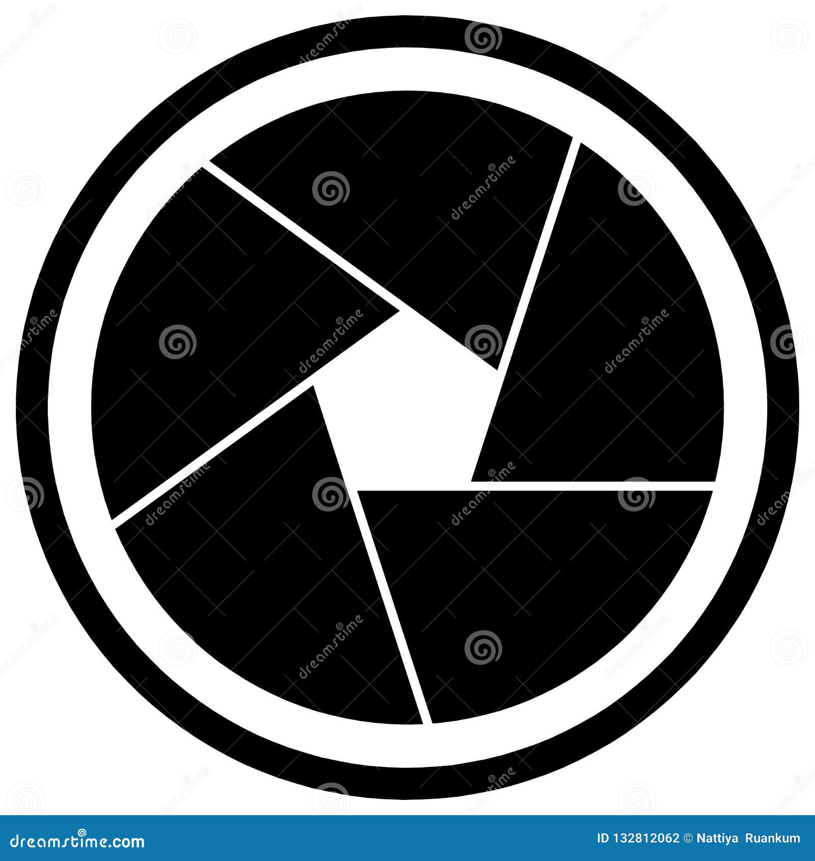 Camera Shutter Icon Symbol and Shutter Blade Vector Stock Vector ...