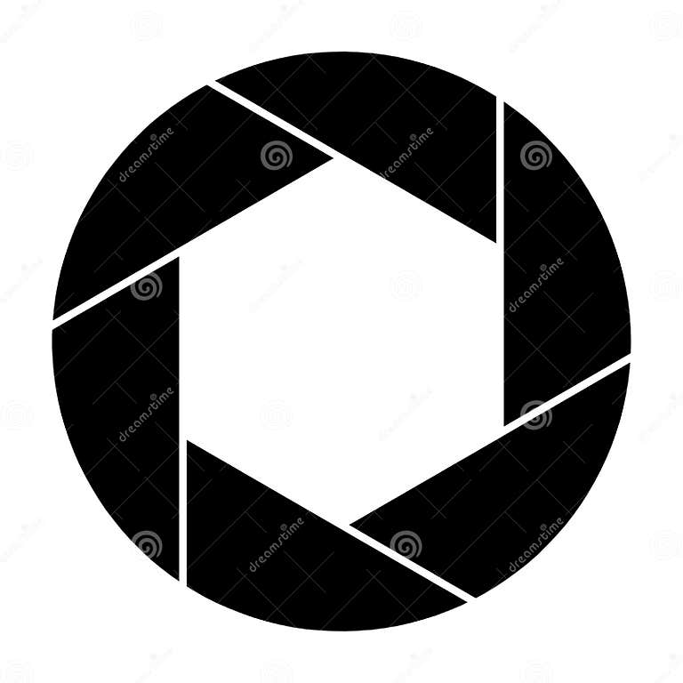 Camera Shutter Icon Symbol and Shutter Blade Vector Stock Vector ...