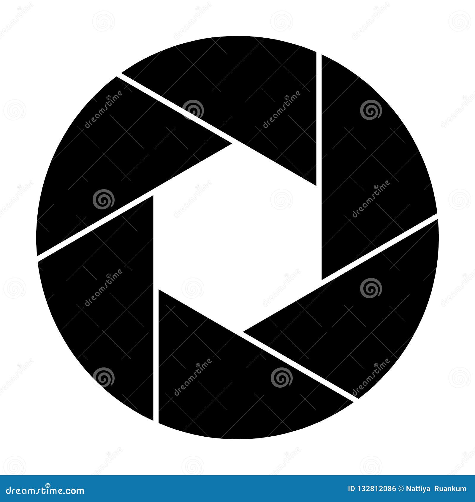 Camera Shutter Icon Symbol and Shutter Blade Vector Stock Vector ...