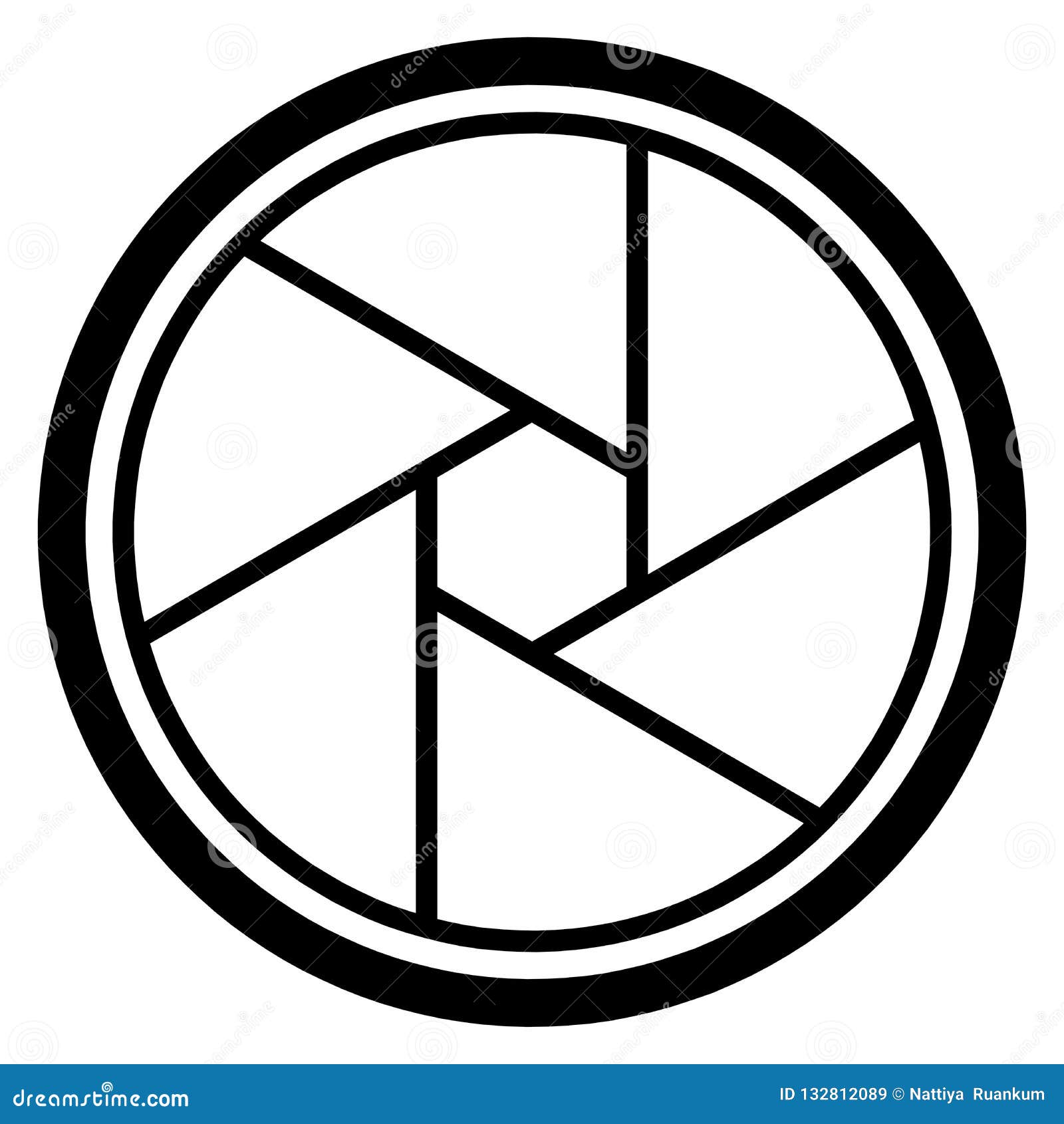 Camera Shutter Icon Symbol and Shutter Blade Vector Stock Vector ...