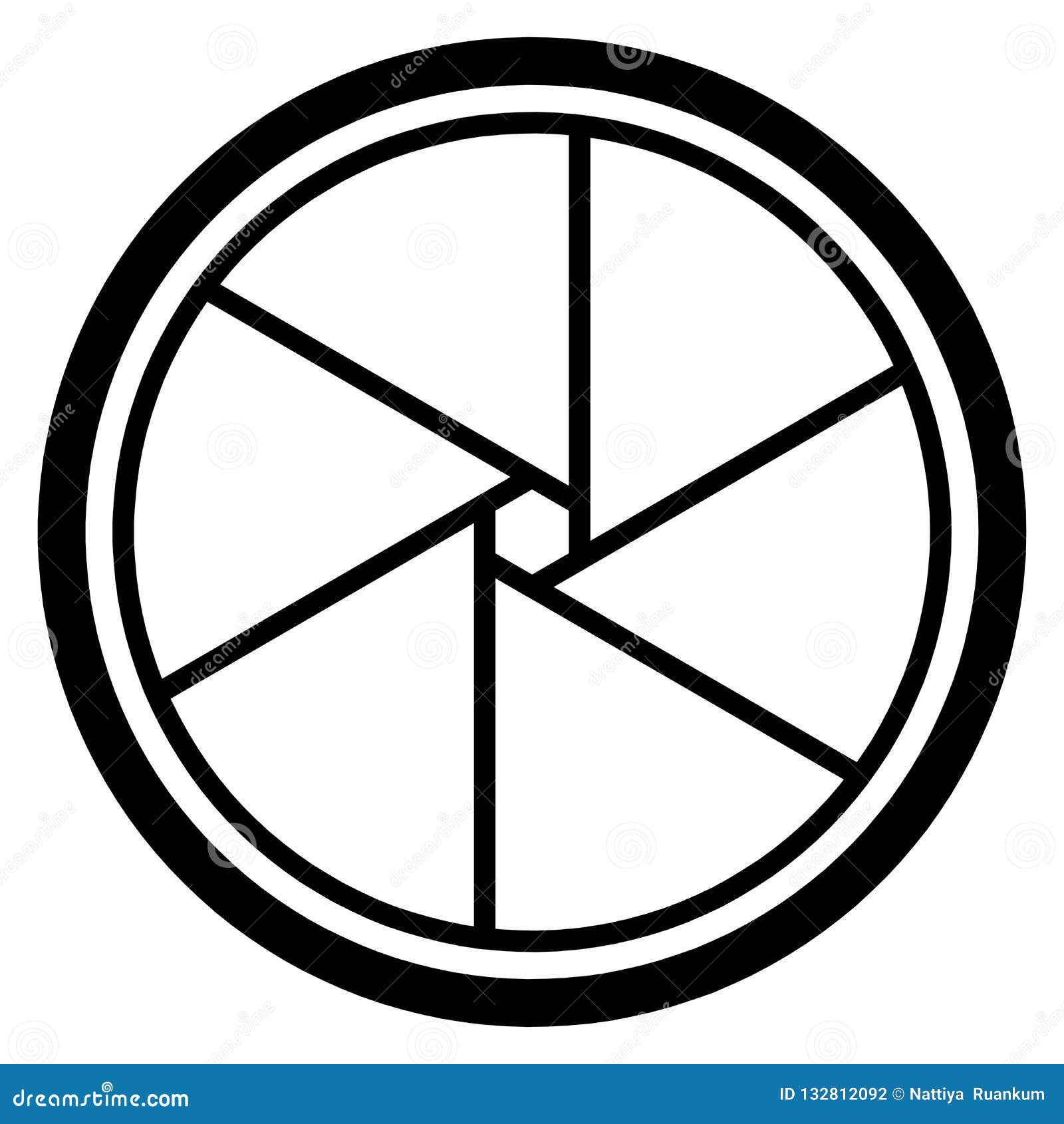Camera Shutter Icon Symbol and Shutter Blade Vector Stock Vector ...