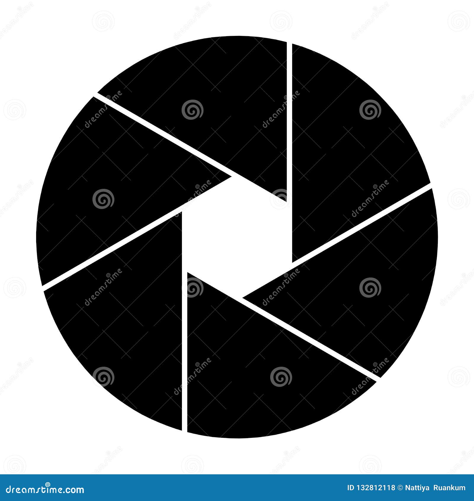 Camera Shutter Icon Symbol and Shutter Blade Vector Stock Vector ...