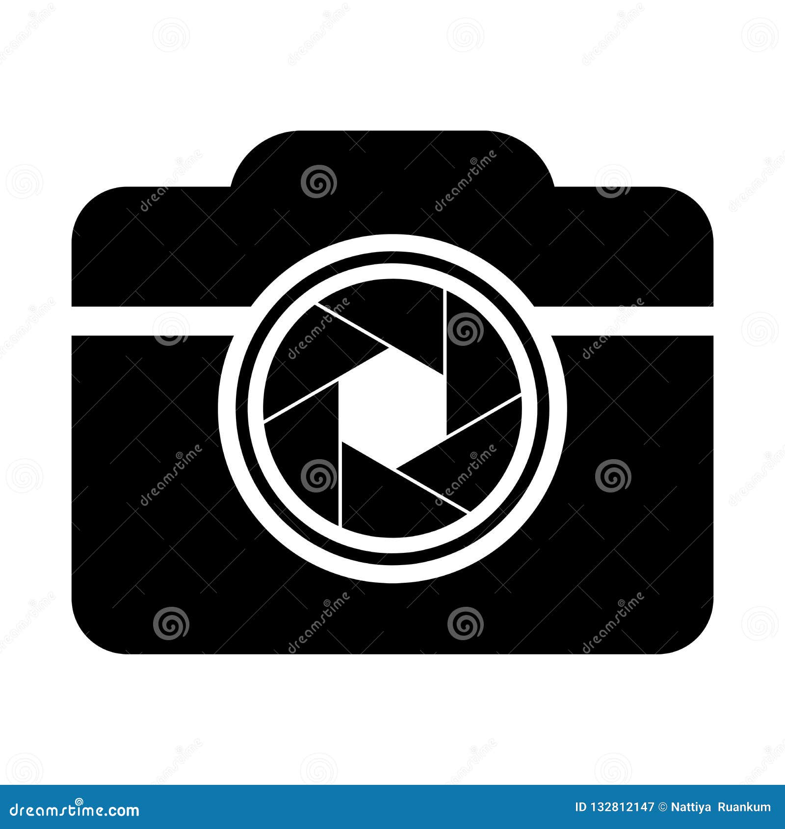 Camera Shutter Icon Symbol and Shutter Blade Vector Stock Vector ...