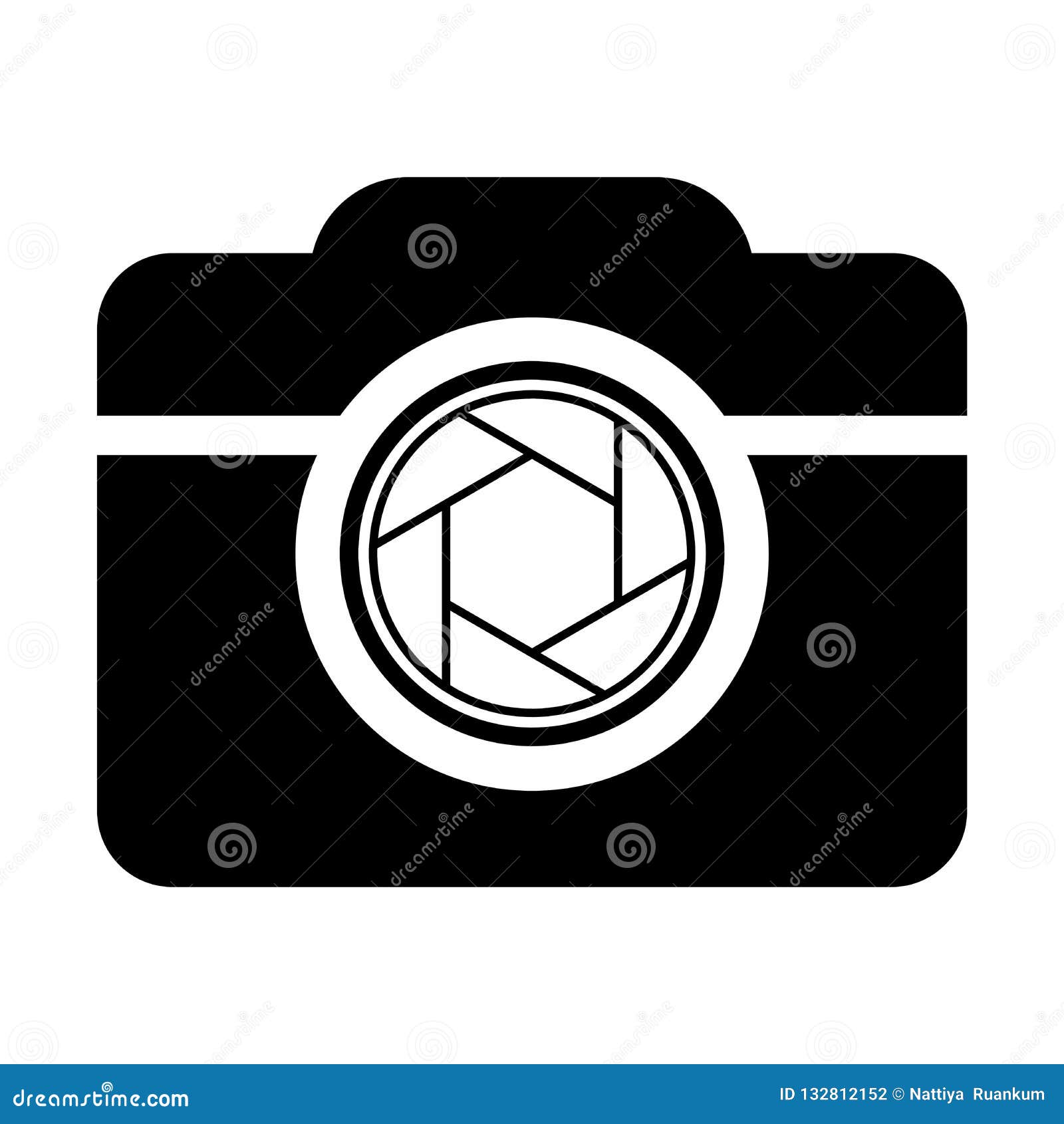 Camera Shutter Icon Symbol and Shutter Blade Vector Stock Vector ...