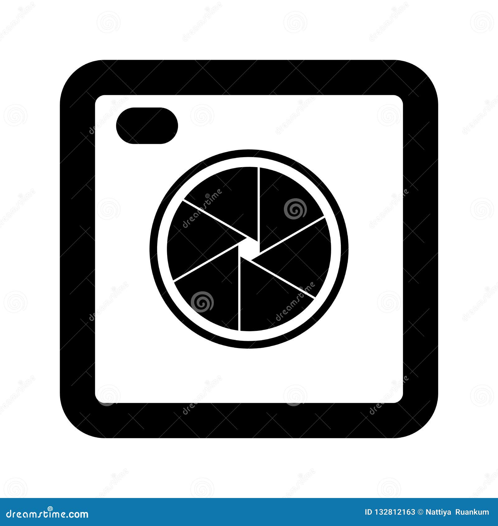 Camera Shutter Icon Symbol and Shutter Blade Vector Stock Vector ...