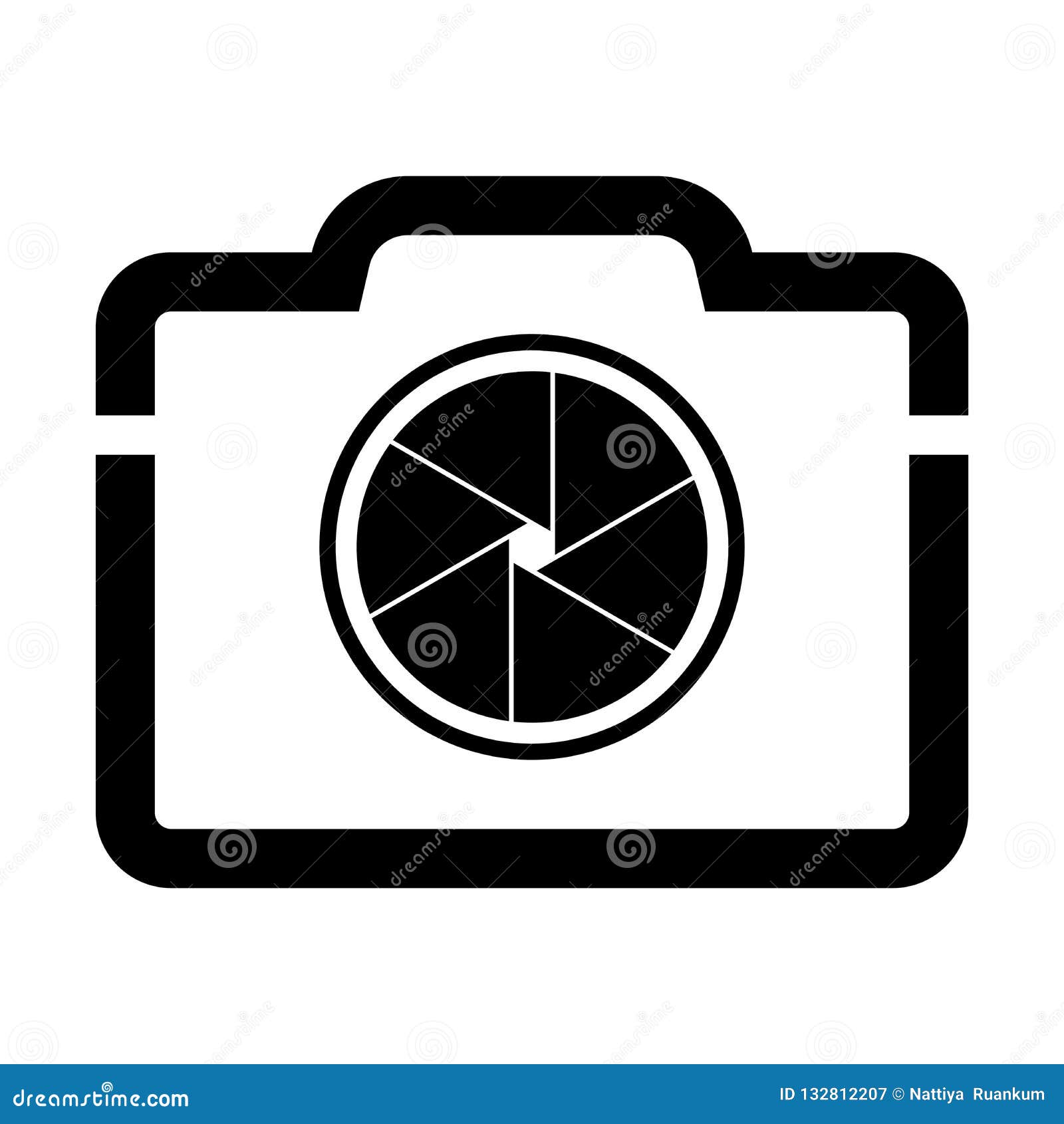 Camera Shutter Icon Symbol and Shutter Blade Vector Stock Vector ...