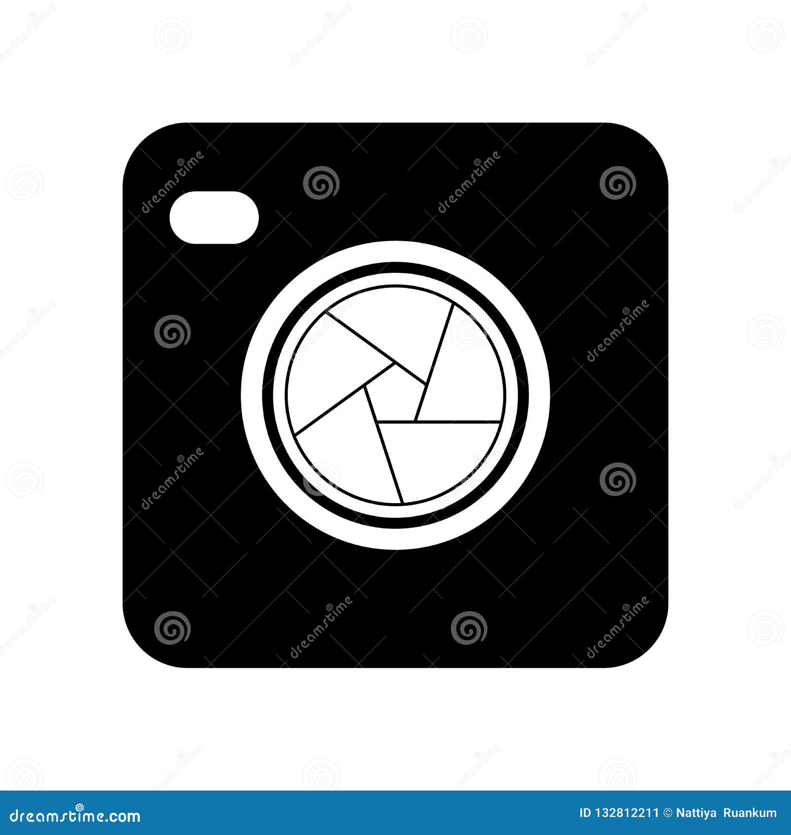 Camera Shutter Icon Symbol and Shutter Blade Vector Stock Vector ...