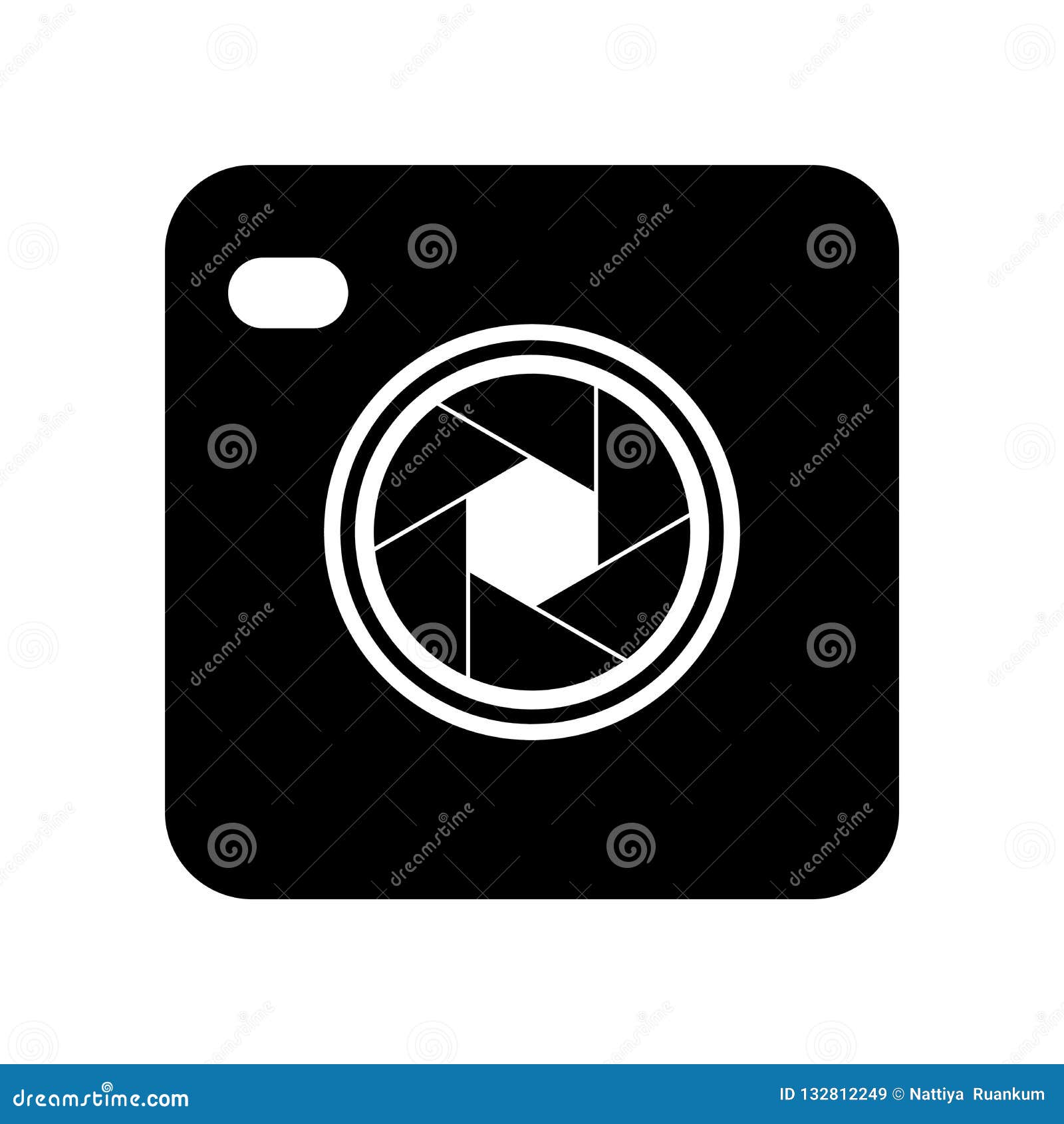 Camera Shutter Icon Symbol and Shutter Blade Vector Stock Vector ...
