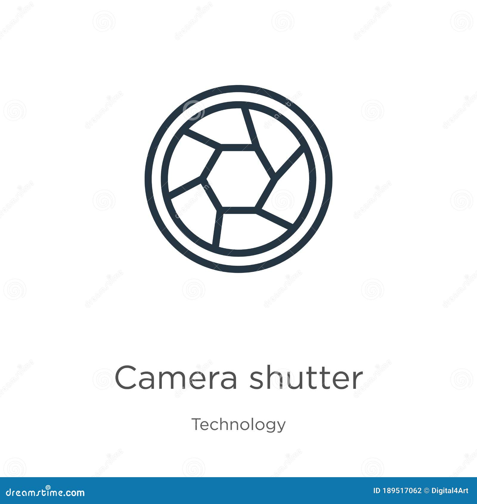 Camera Shutter Icon. Thin Linear Camera Shutter Outline Icon Isolated ...
