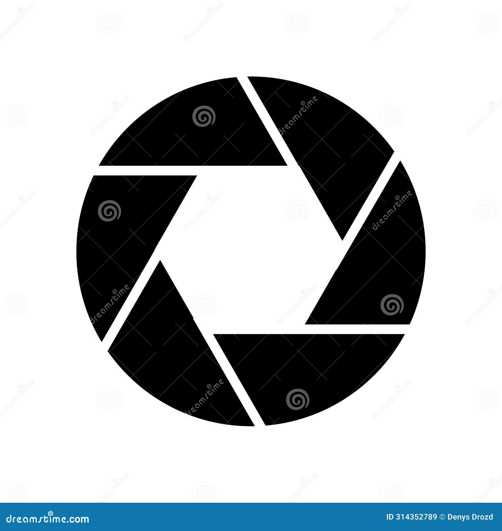 Camera Shutter Icon Vector. Camera Lens Illustration Sign. Diaphragm ...