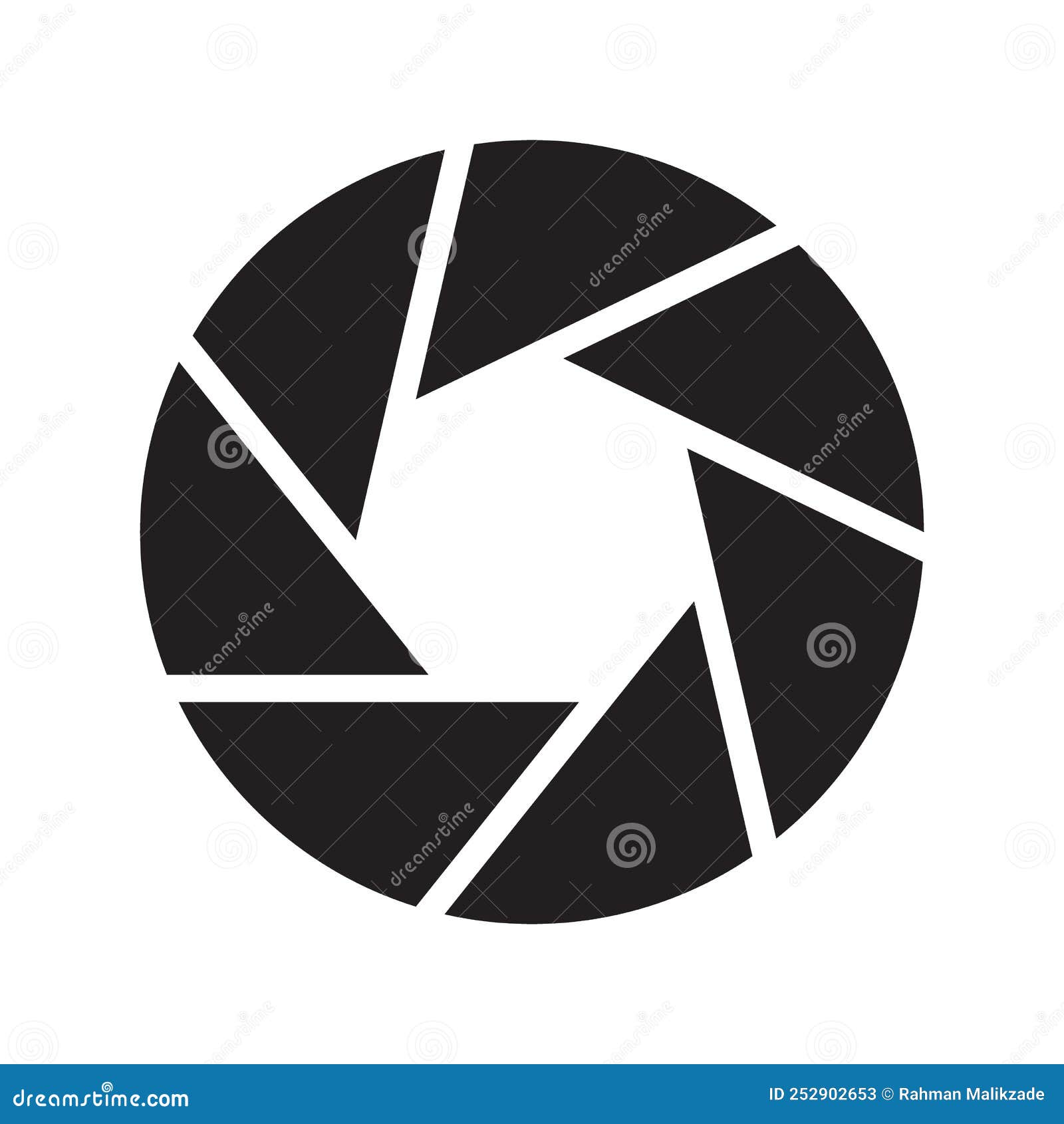 Camera Shutter or Objective Icon. Aperture Symbol Vector Illustration ...