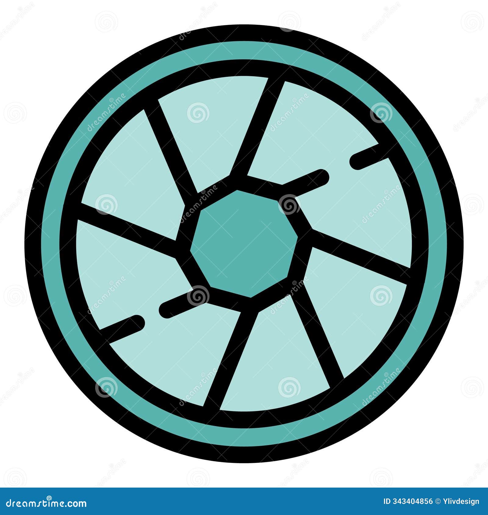 10 Blades Camera Aperture Shutter Icons Vector Illustration ...